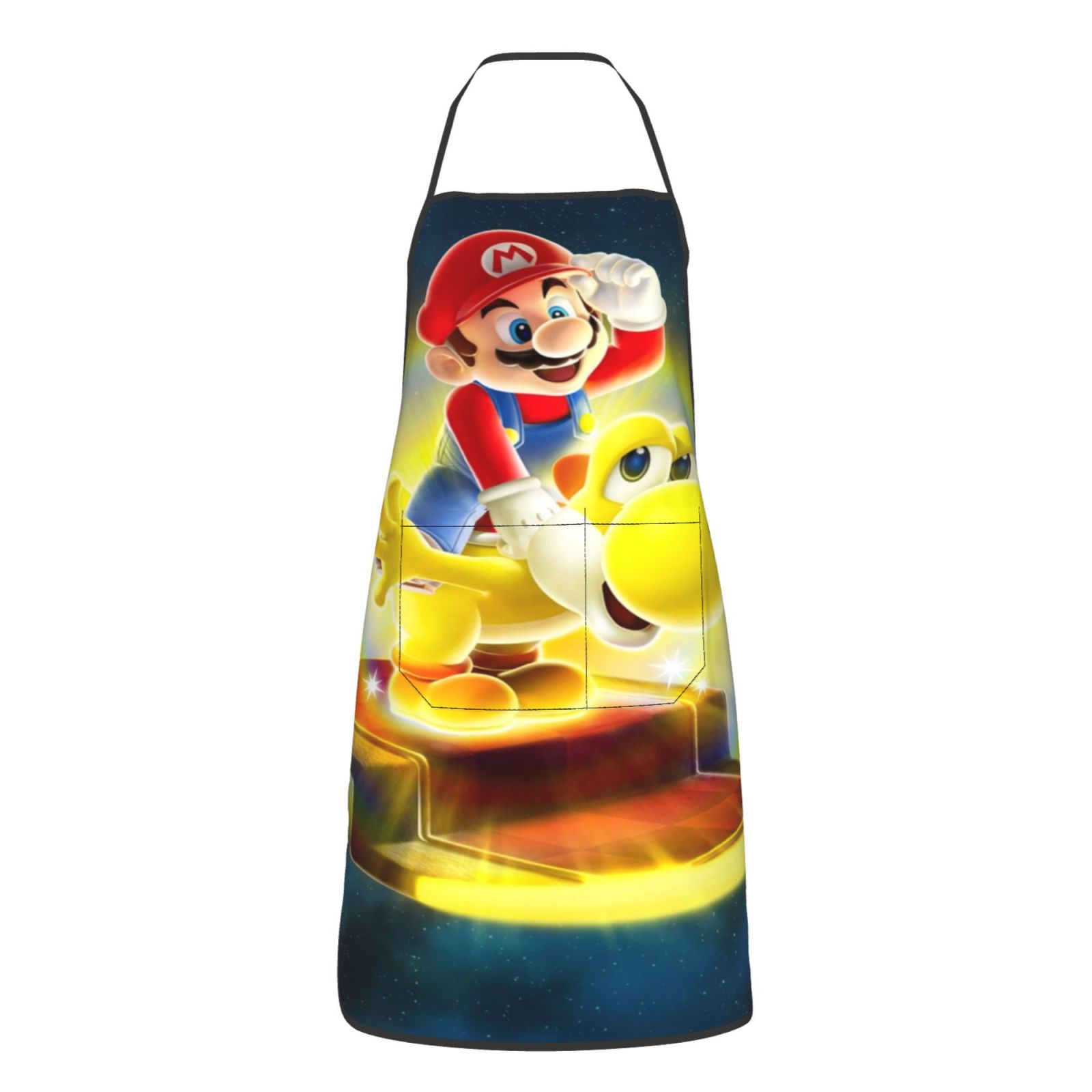 Super Mario Kitchen Apron,for with Pockets Washable Aprons for Baking ...