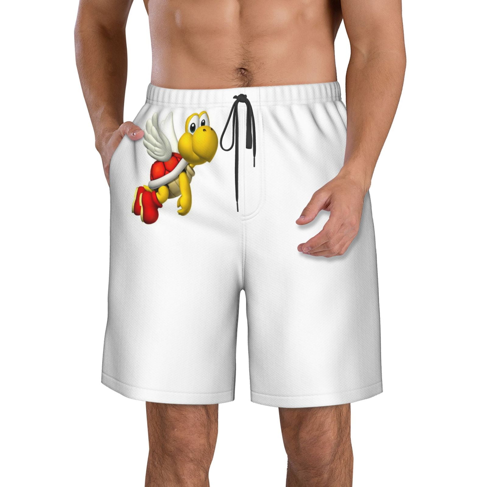 Super Mario Koopa Paratroopa Summer Beach Sign Mens Swim Trunks Quick ...