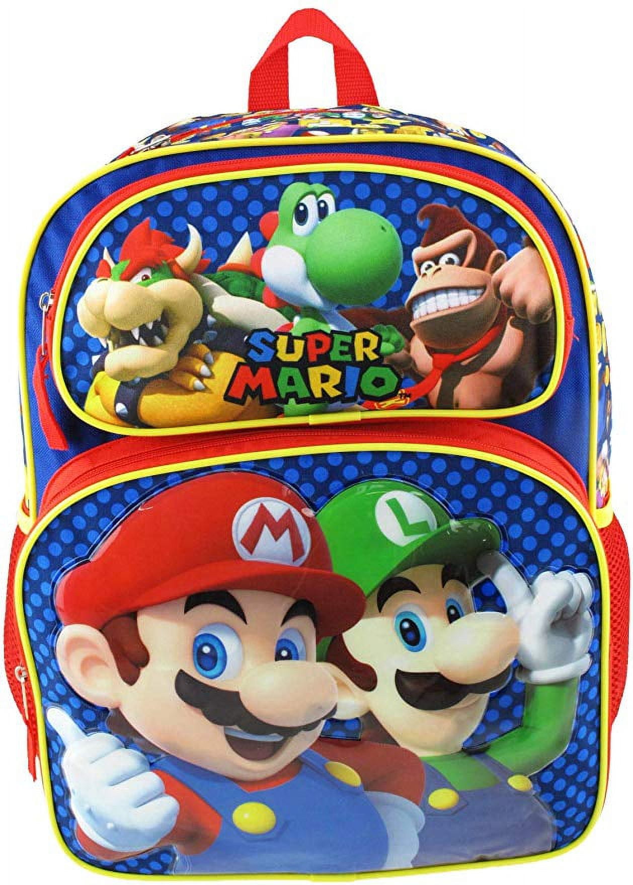 "Super Mario 16"" Full Size Kids Backpack - Mario Madness 21119 for ...