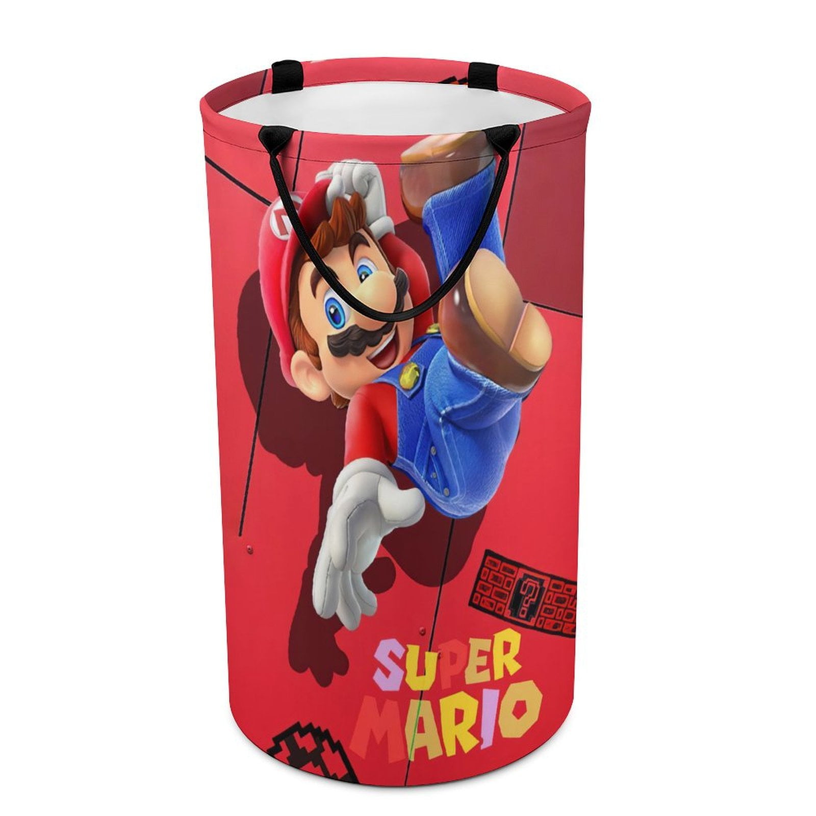 Super Mario Laundry Basket Hamper Holder Portable 86L Tall Collapsible ...