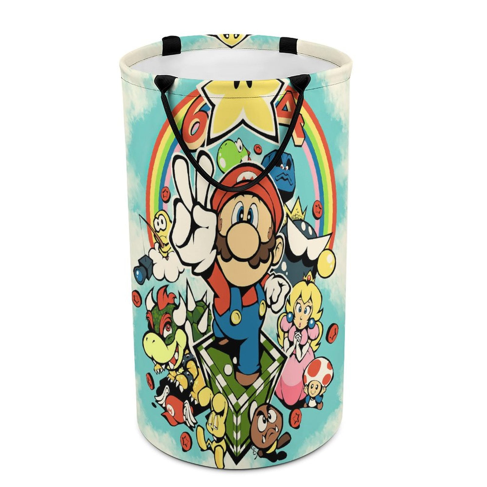 Super Mario Laundry Basket Hamper Holder Portable 86L Tall Collapsible ...