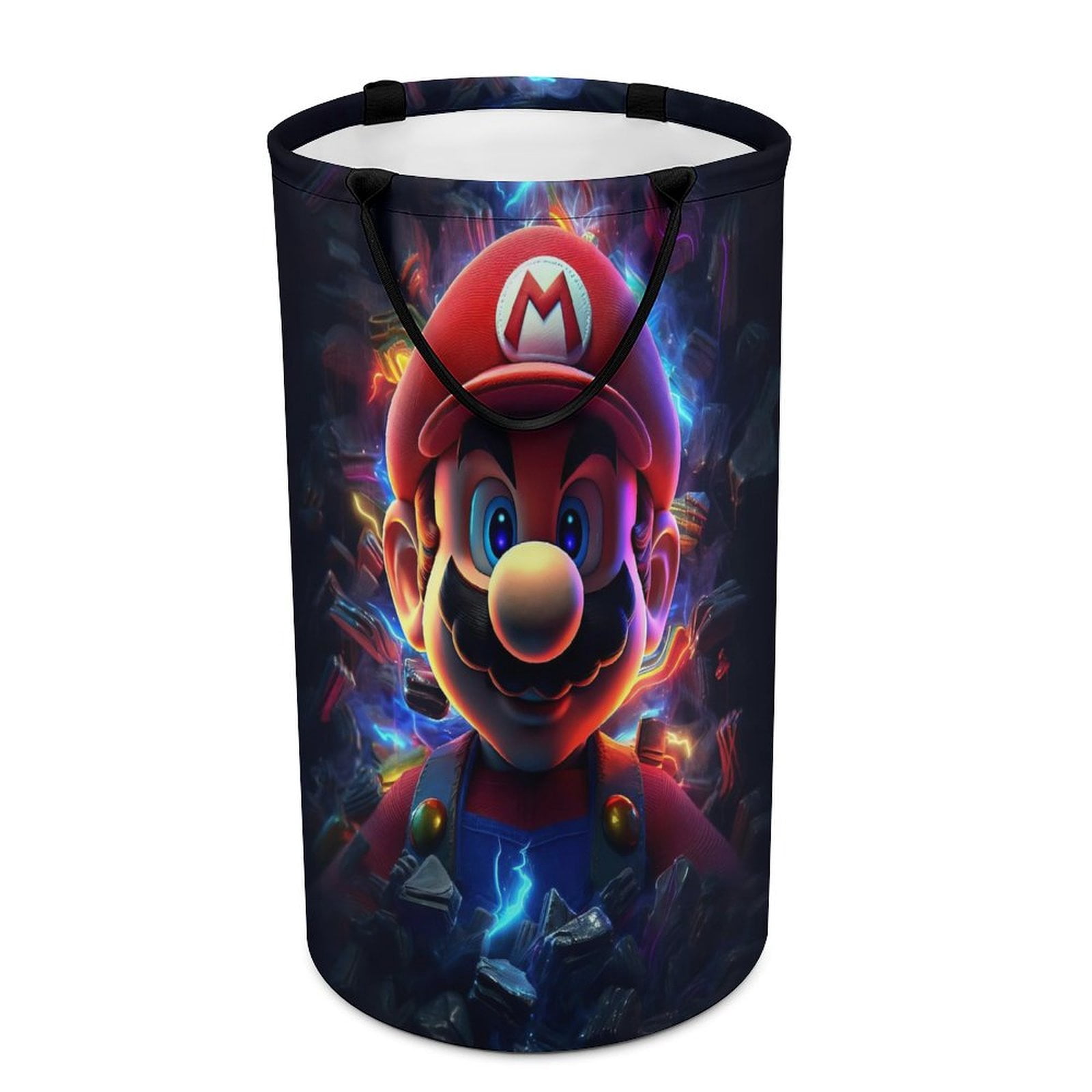 Super Mario Laundry Basket Hamper Holder Portable 86L Tall Collapsible ...