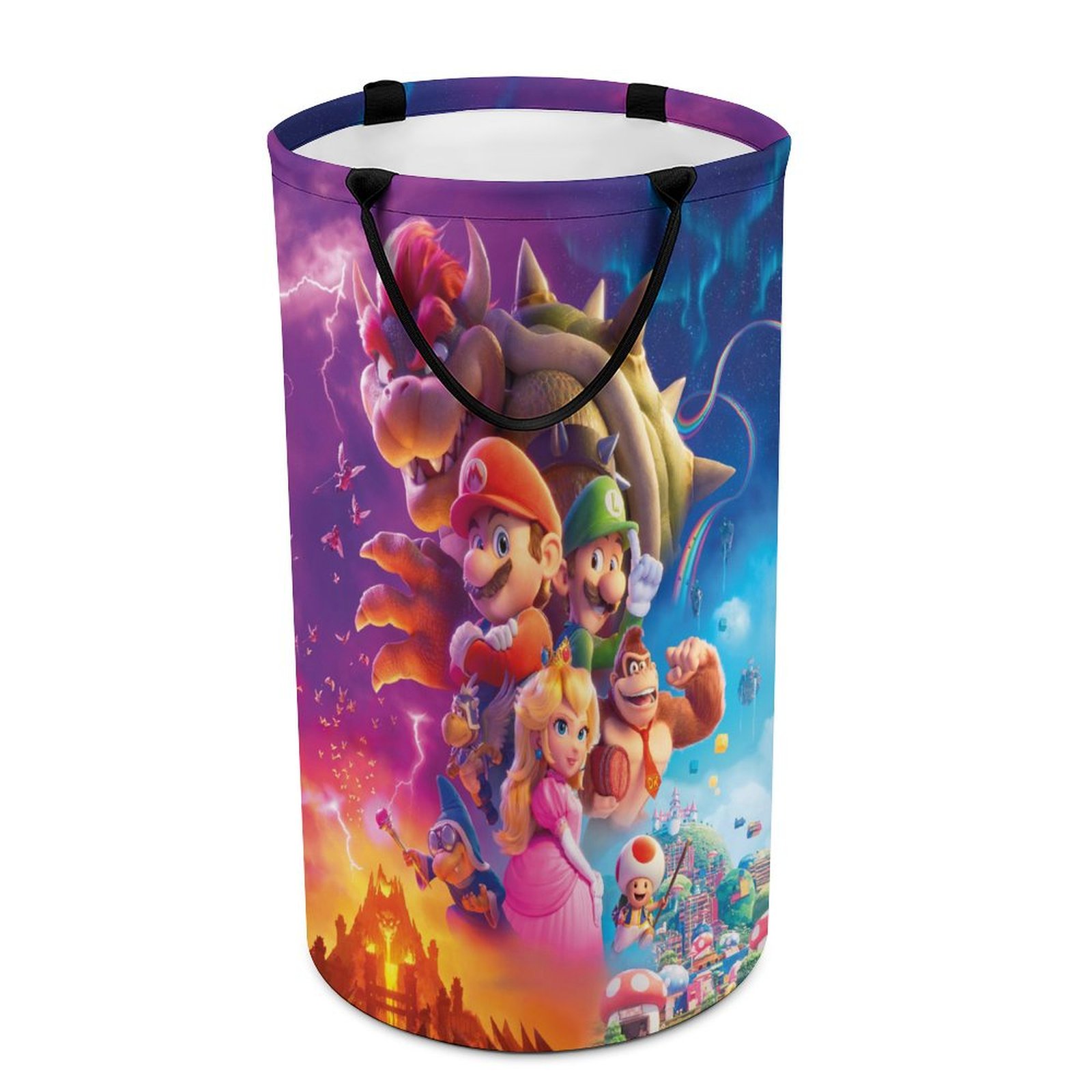 Super Mario Laundry Basket Hamper Holder Portable 86L Tall Collapsible ...
