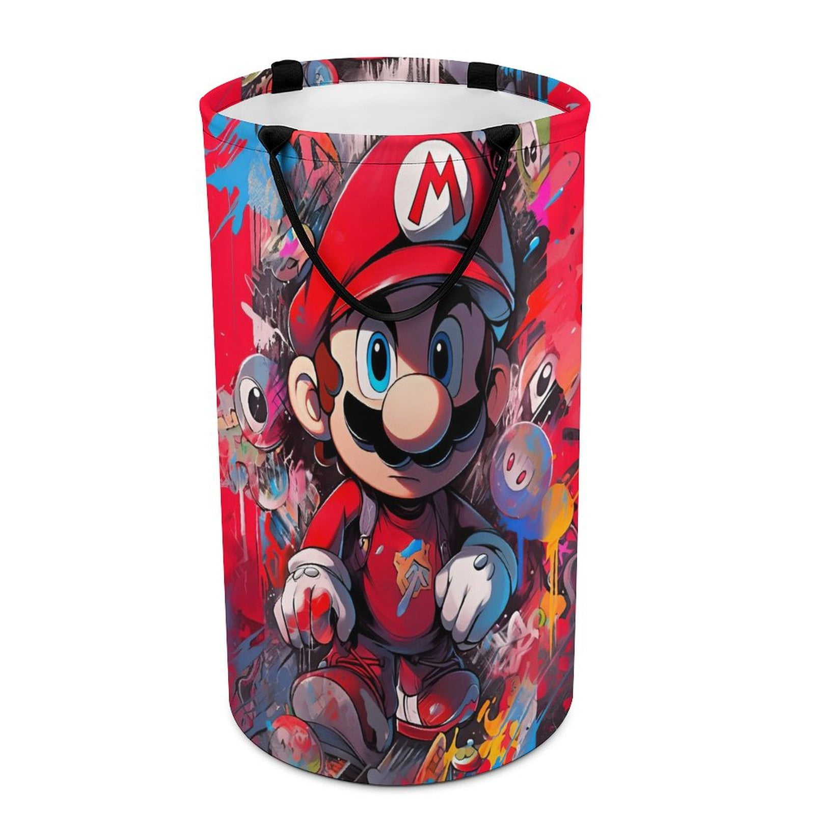 Super Mario Laundry Basket Hamper Holder Portable 86L Tall Collapsible ...