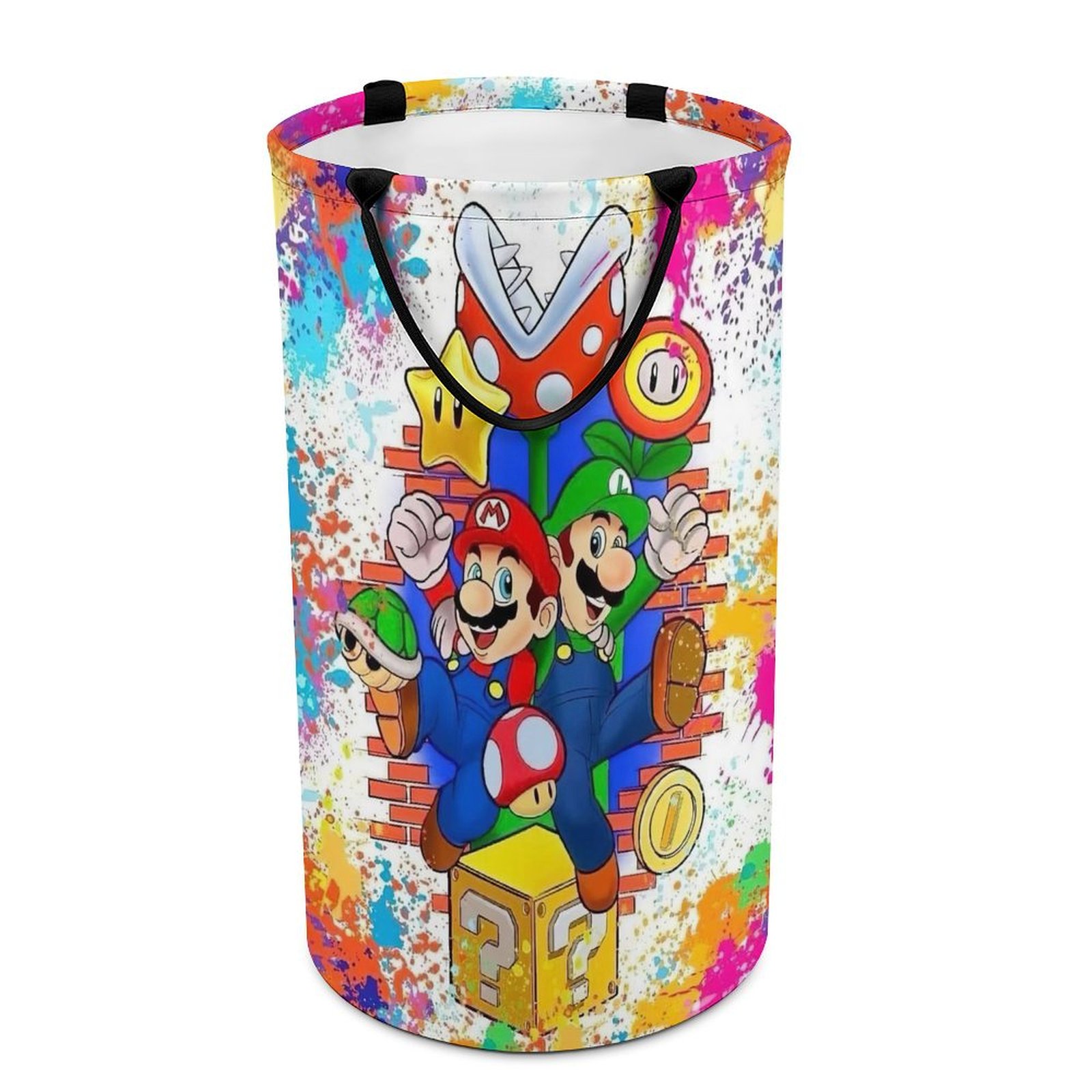 Super Mario Laundry Basket Hamper Holder Portable 86L Tall Collapsible ...