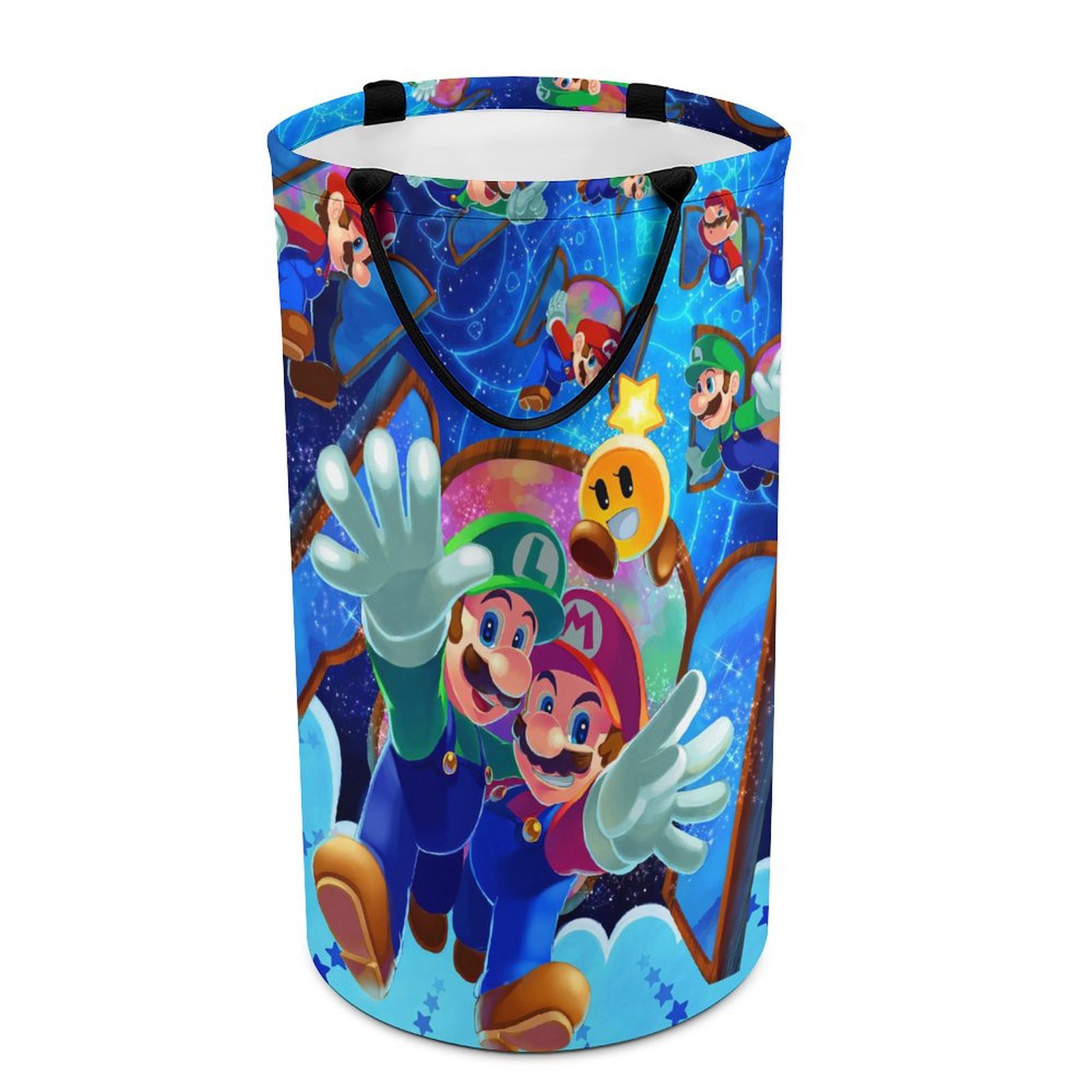 Super Mario Laundry Basket Hamper Holder Portable 86L Tall Collapsible ...