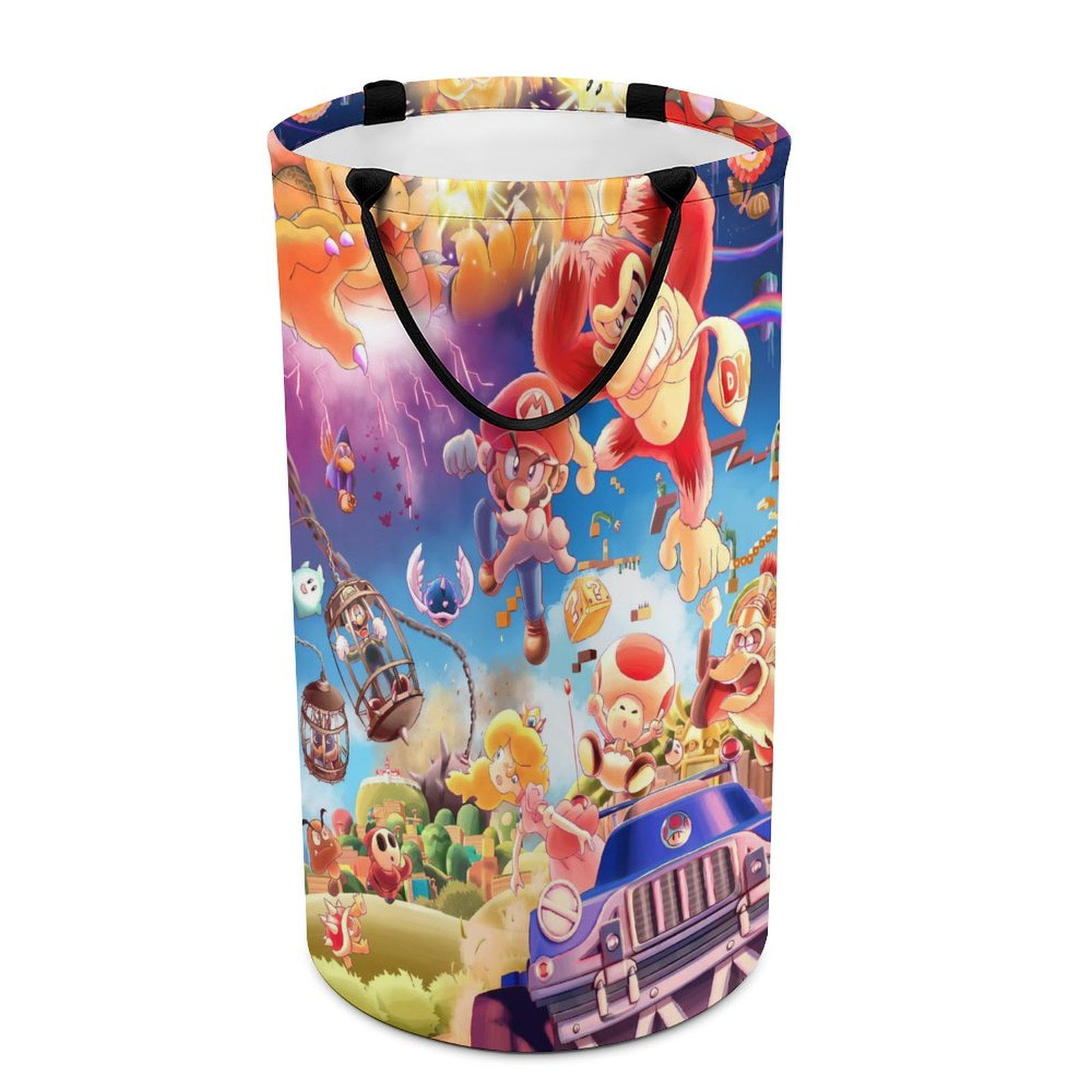 Super Mario Laundry Basket Hamper Holder Portable 86L Tall Collapsible ...
