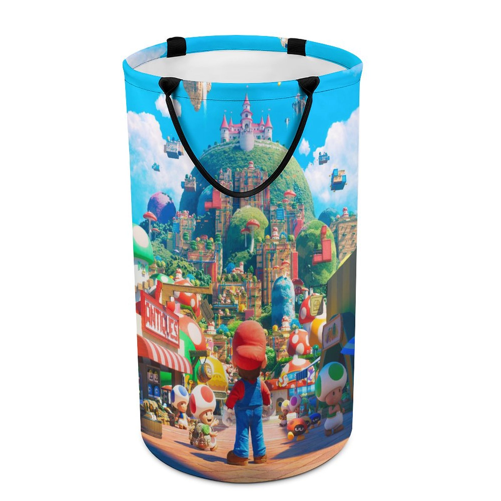 Super Mario Laundry Basket Hamper Holder Portable 86L Tall Collapsible ...