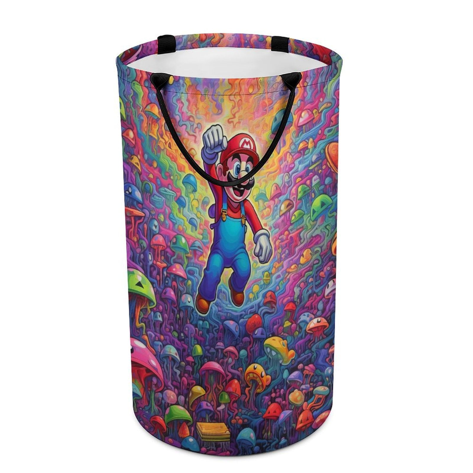 Super Mario Laundry Basket Hamper Holder Portable 86L Tall Collapsible ...