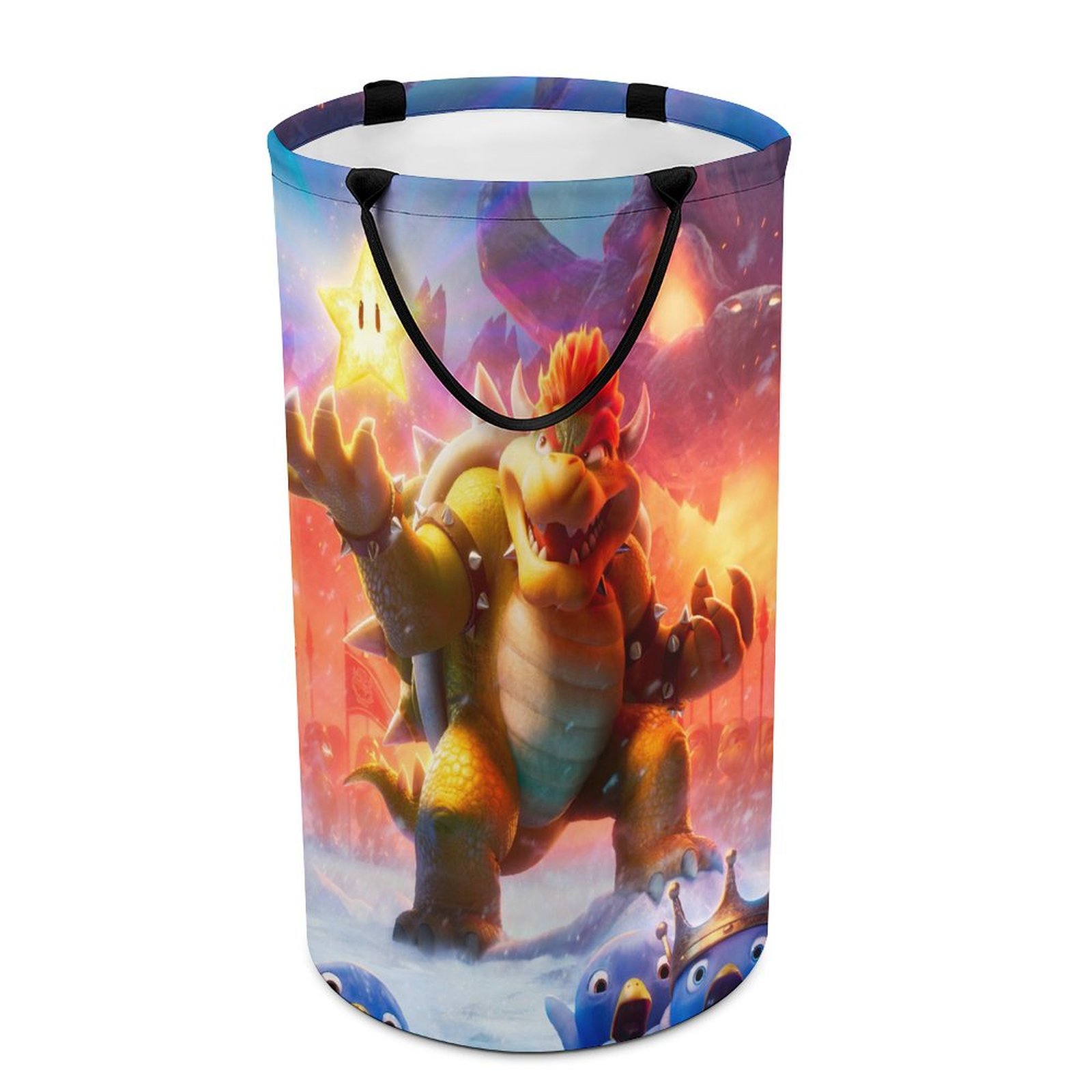 Super Mario Laundry Basket Hamper Holder Portable 86L Tall Collapsible ...