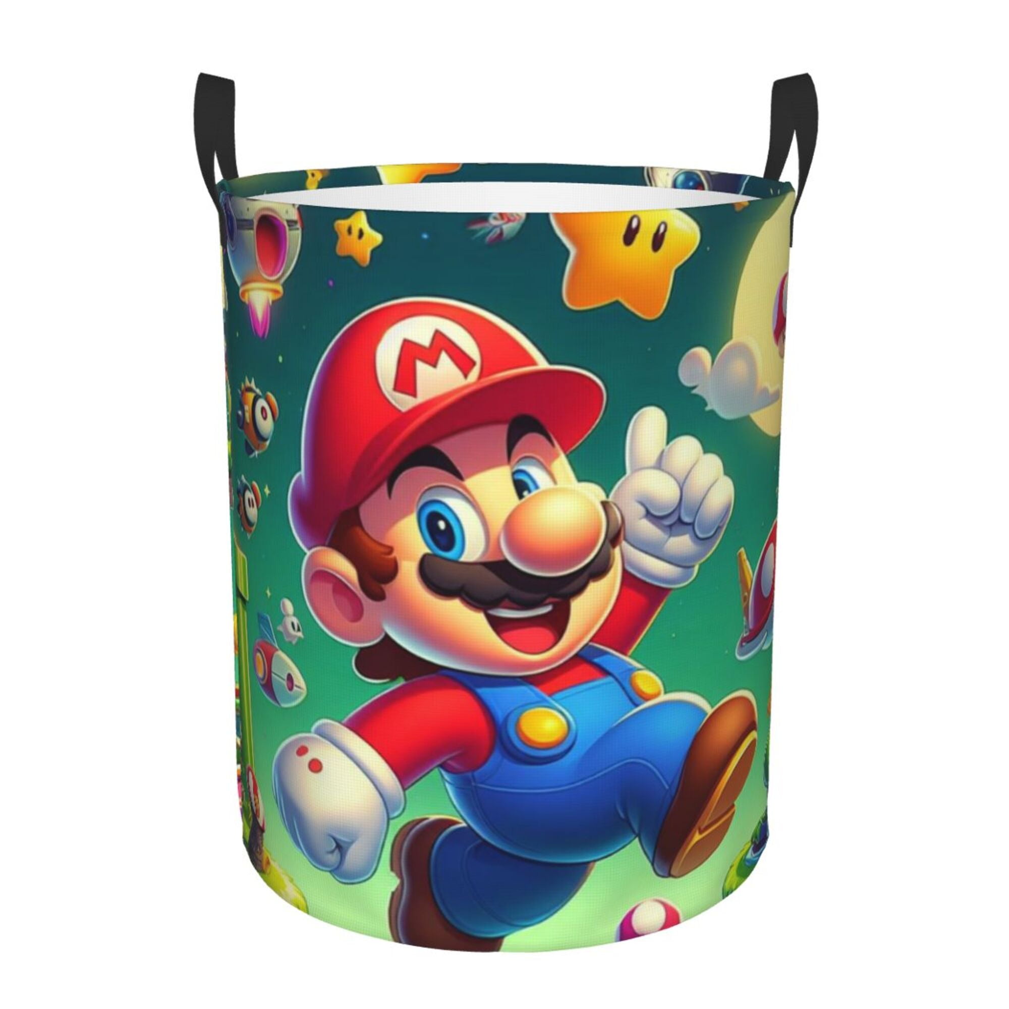Super Mario Laundry Basket Room Decor for Boys Laundry Hamper Collapsible Hamper with Handles ...