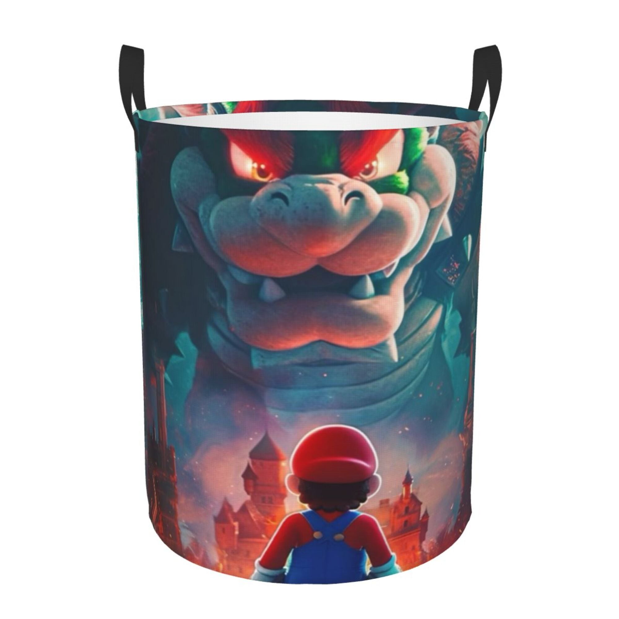 Super Mario Laundry Hamper Basket, Waterproof Collapsible Circular ...