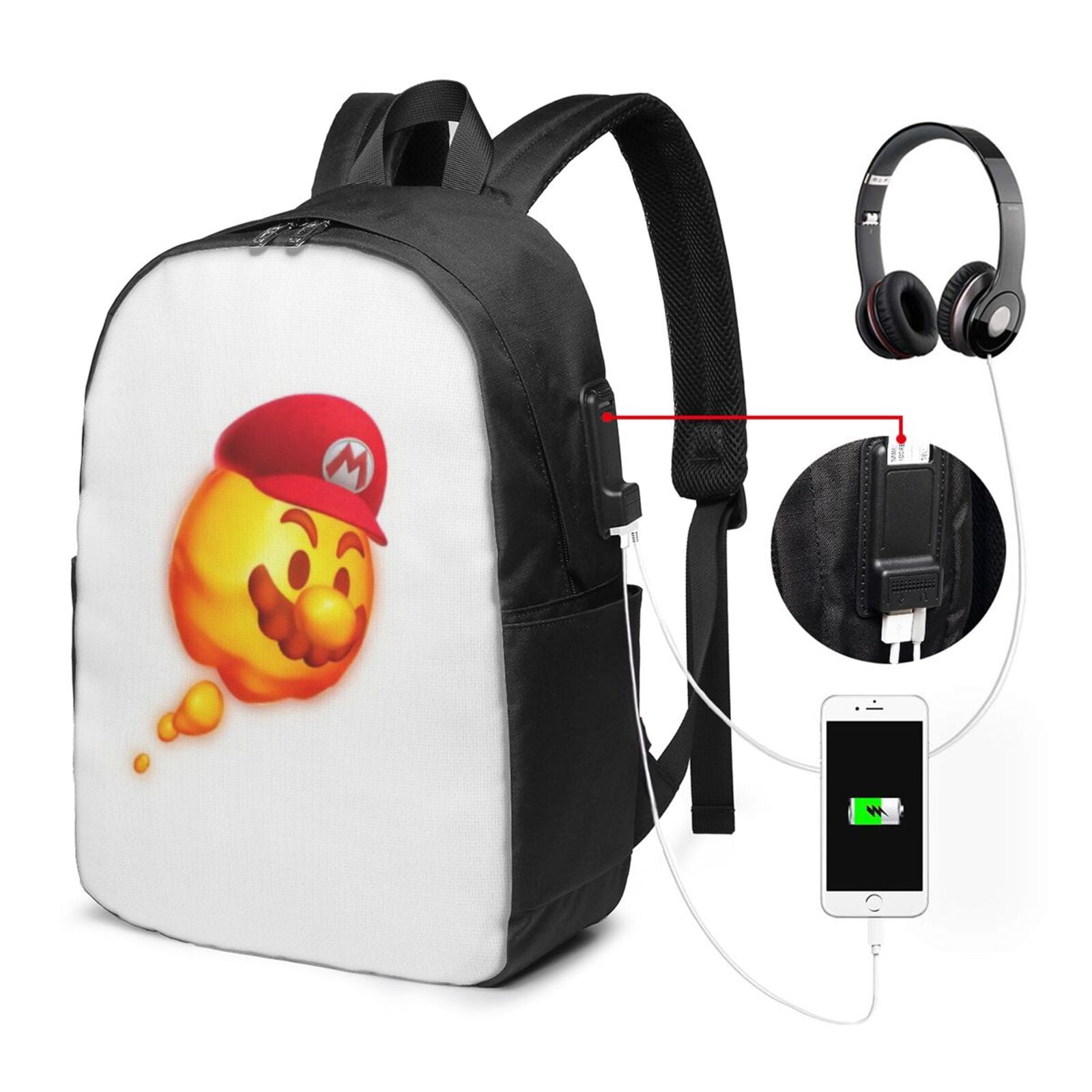 Super Mario Lava Bubble Large Capacity School & Travel Backpack For Men ...