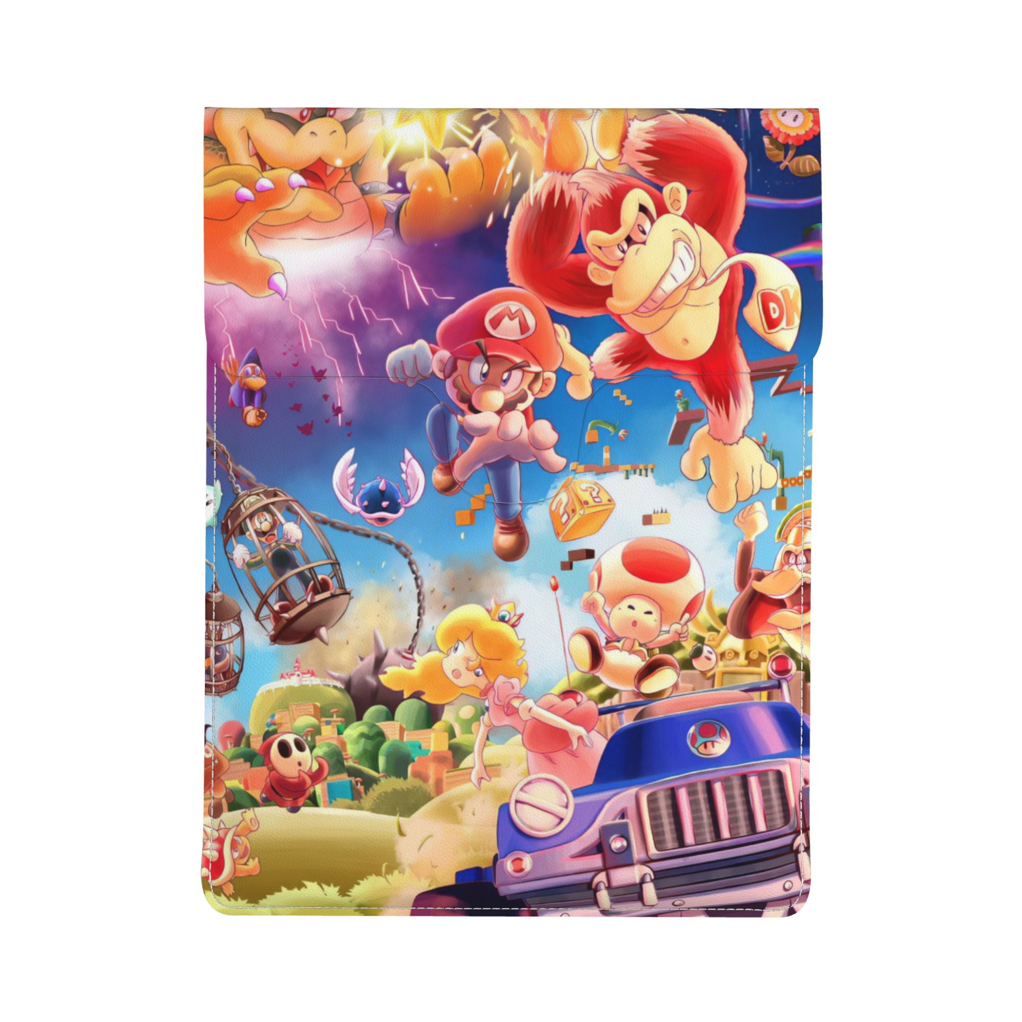 Super Mario Leather Laptop Sleeve Slim Protective Case Waterproof Cover ...
