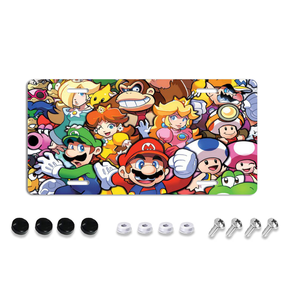 Super Mario License plate cover, 1 piece snap-on license plate cover ...