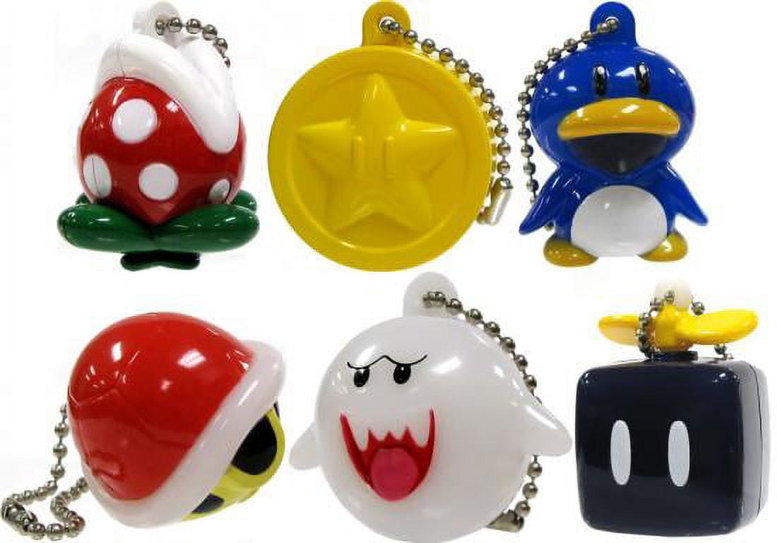 Super Mario Light Up Collection 2 Set of 6 Keychains - Walmart.com