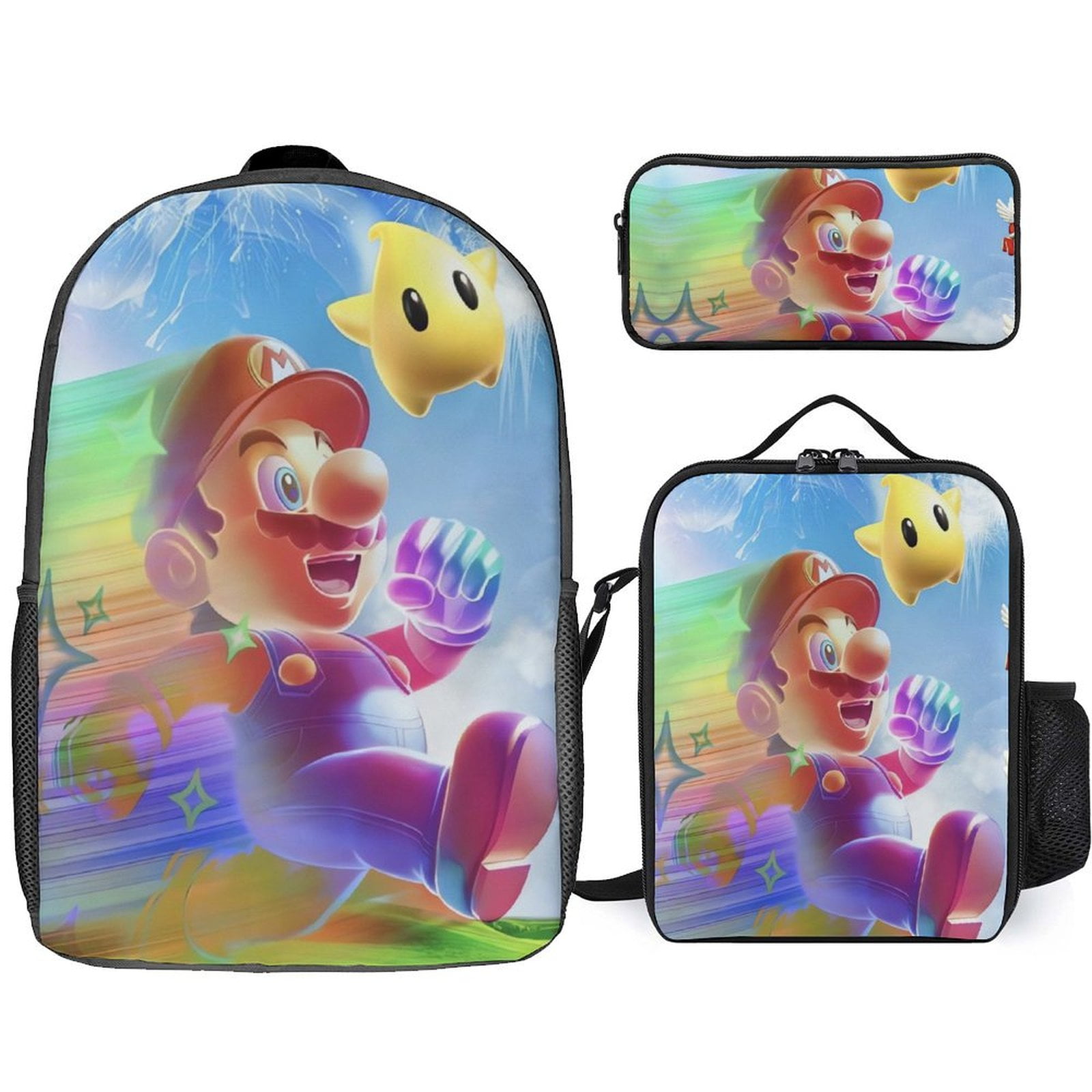 Super Mario Lightweight 17-Inch Laptop Backpack with Insulated Lunch ...