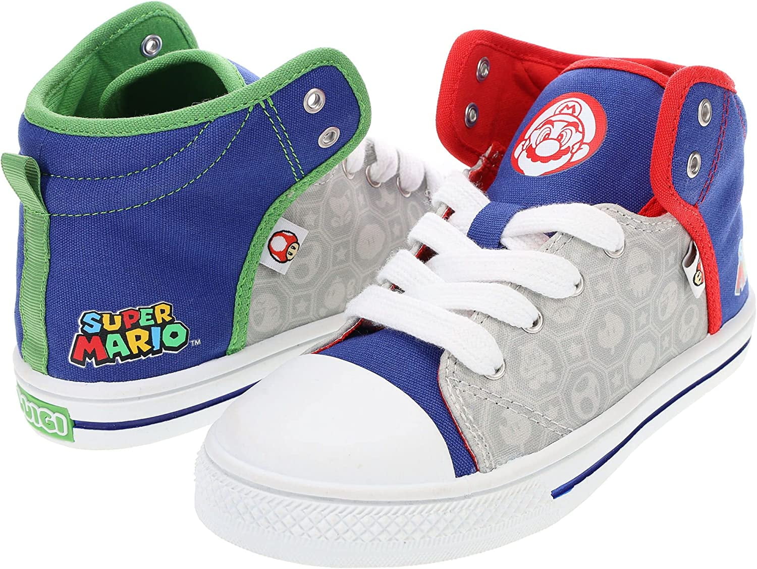 Super Mario Little & Big Boys High Top Sneakers - Walmart.com