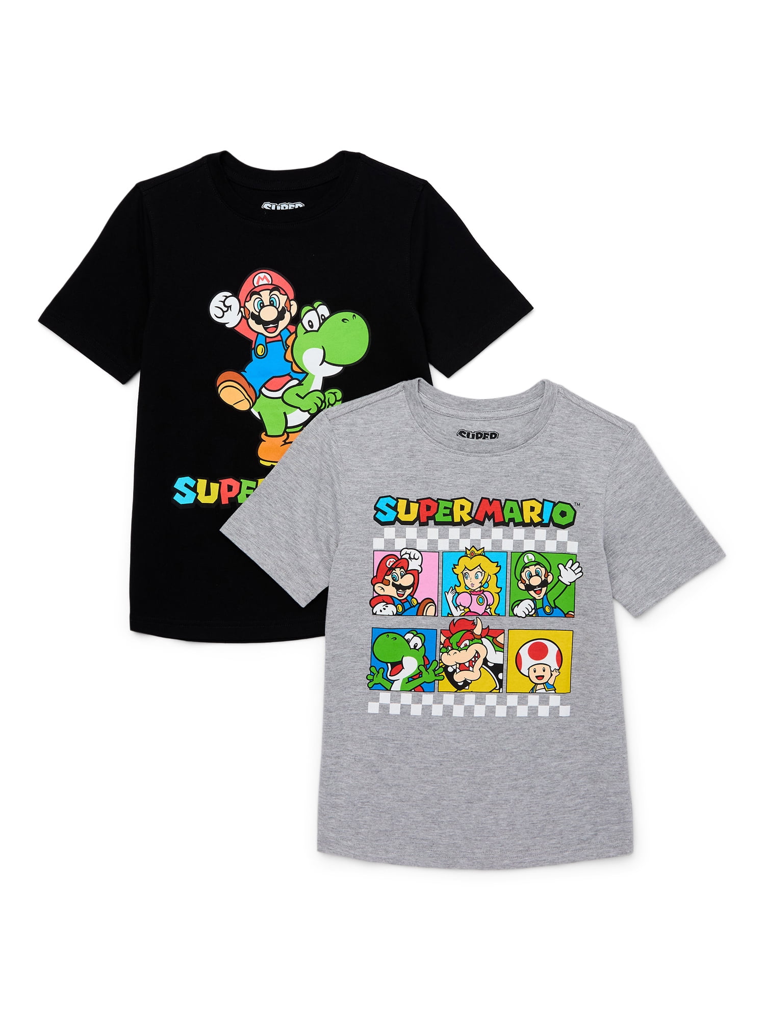 Super Mario Little Boys and Big Boys 2-pack Tees with Short Sleeves ...