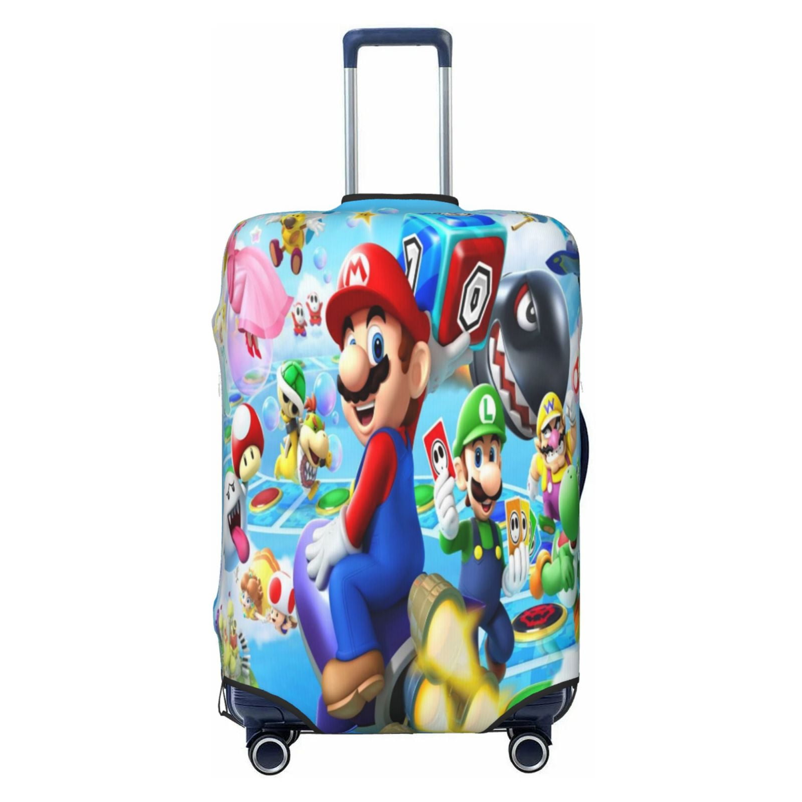 Super Mario Luggage Suitcase Covers Elastic Washable Cartoon Luggage ...
