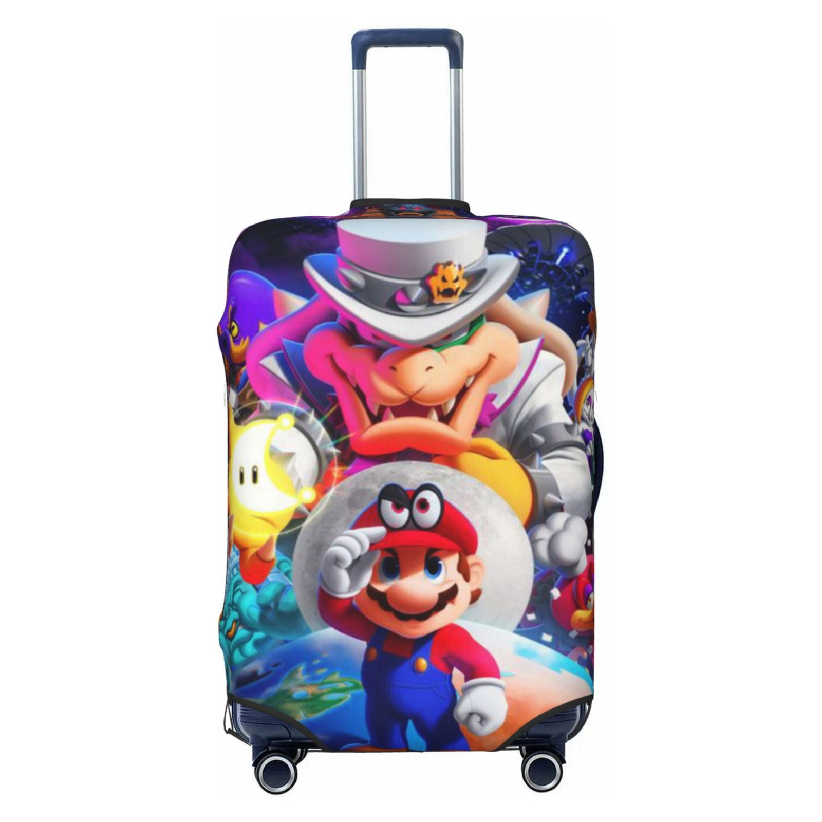 Super Mario Luggage Suitcase Covers Elastic Washable Cartoon Luggage ...