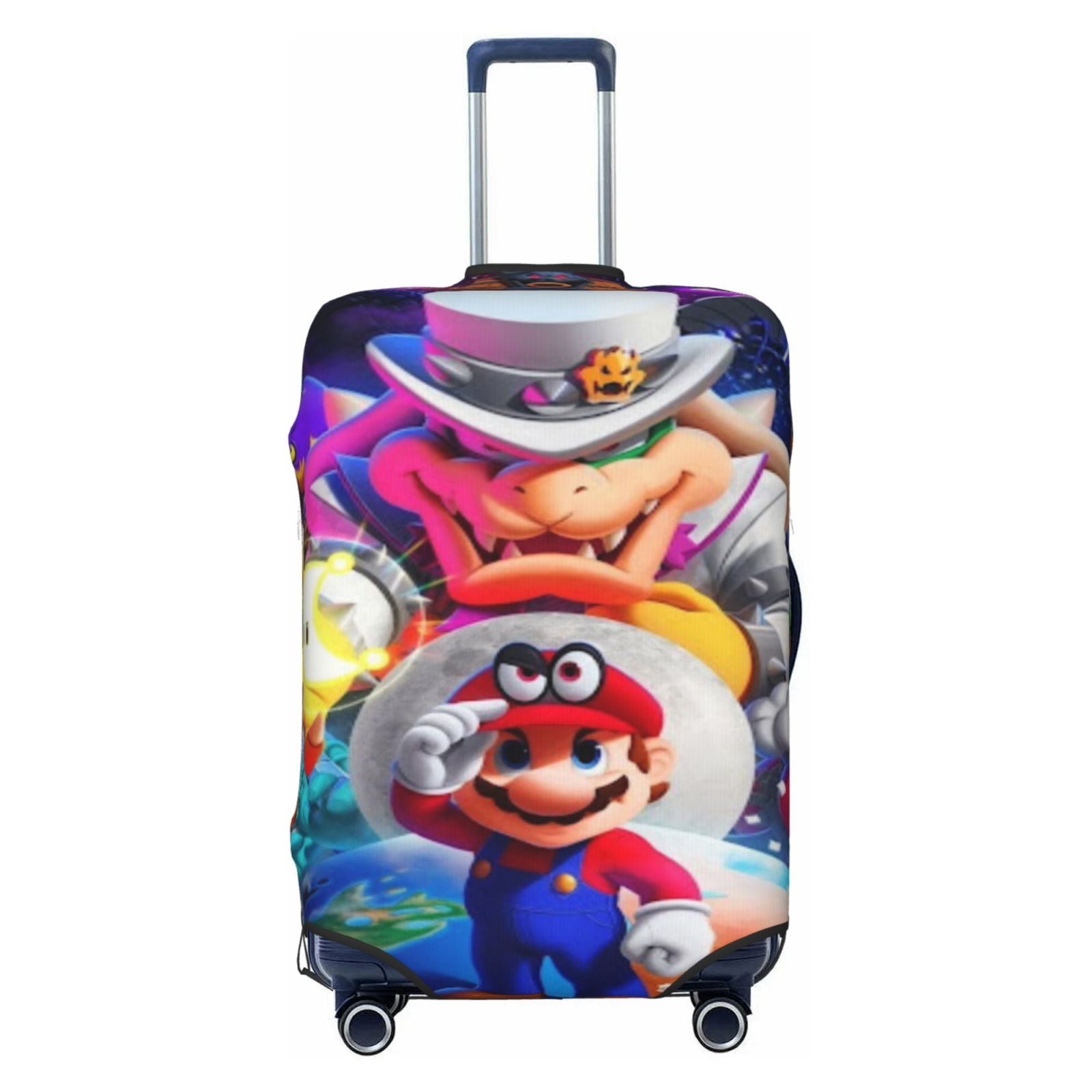 Super Mario Luggage Suitcase Covers Elastic Washable Cartoon Luggage ...