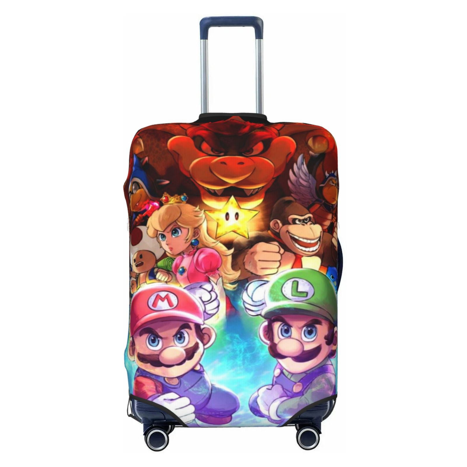 Super Mario Luggage Suitcase Covers Elastic Washable Cartoon Luggage ...