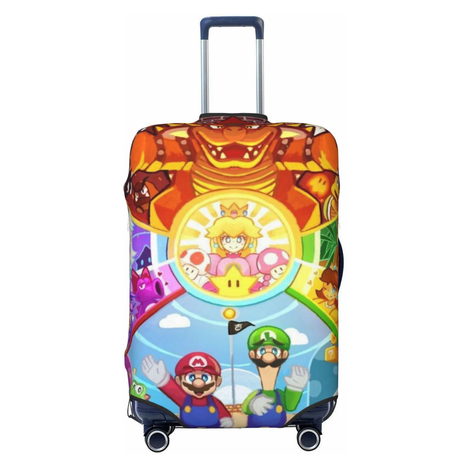 Super Mario Luggage Suitcase Covers Elastic Washable Cartoon Luggage ...