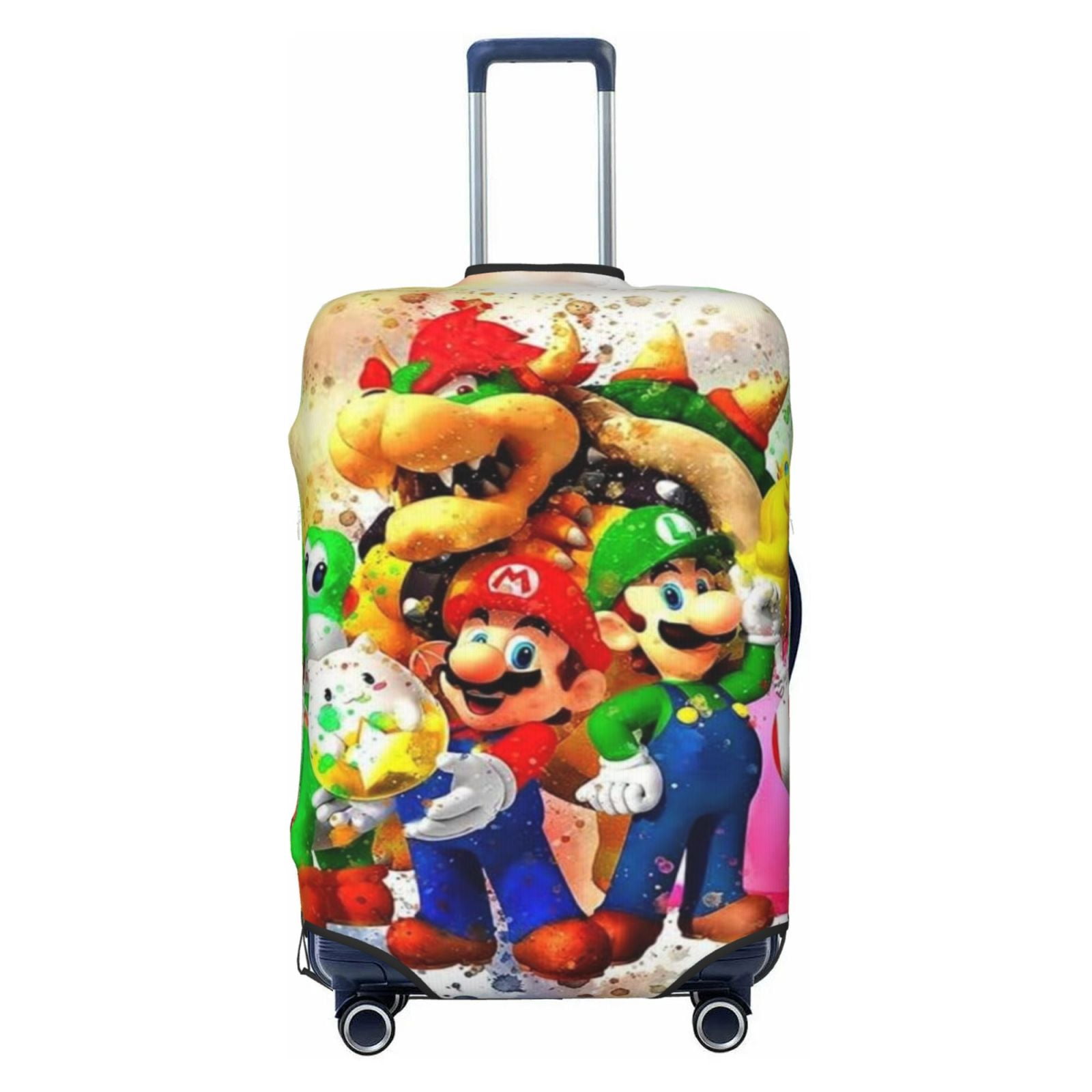 Super Mario Luggage Suitcase Covers Elastic Washable Cartoon Luggage ...