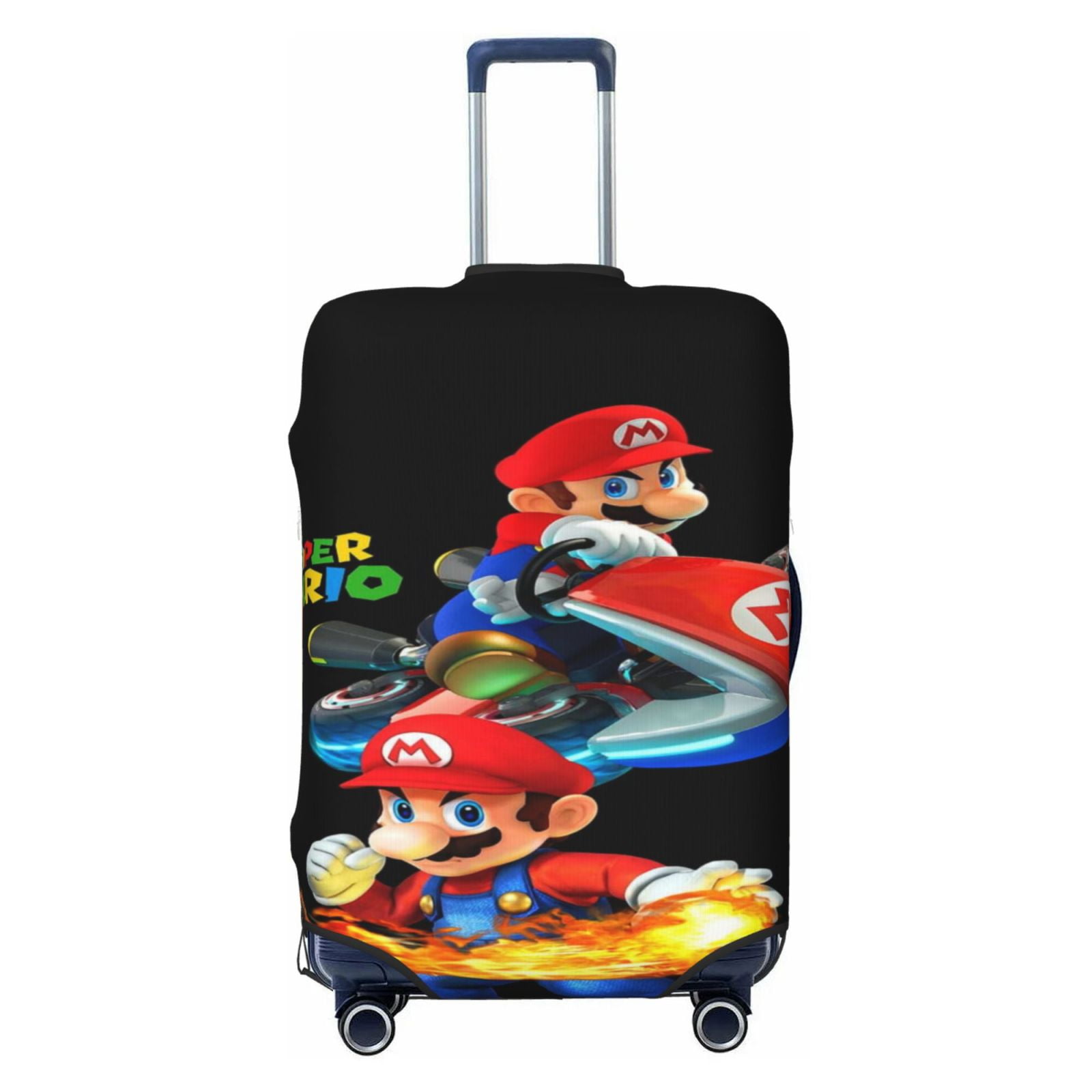 Super Mario Luggage Suitcase Covers Elastic Washable Cartoon Luggage ...