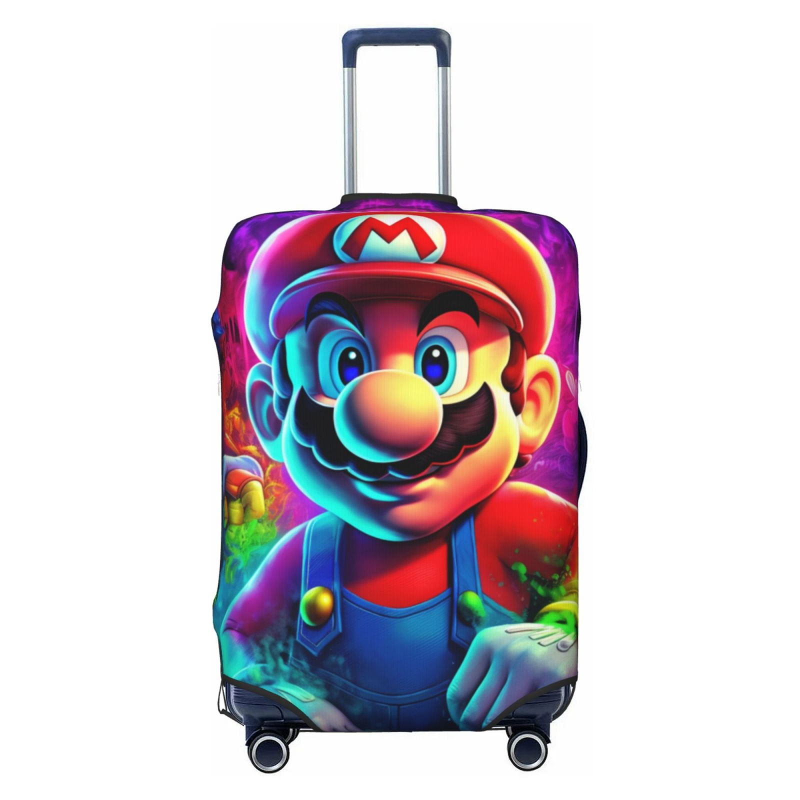 Super Mario Luggage Suitcase Covers Elastic Washable Cartoon Luggage ...