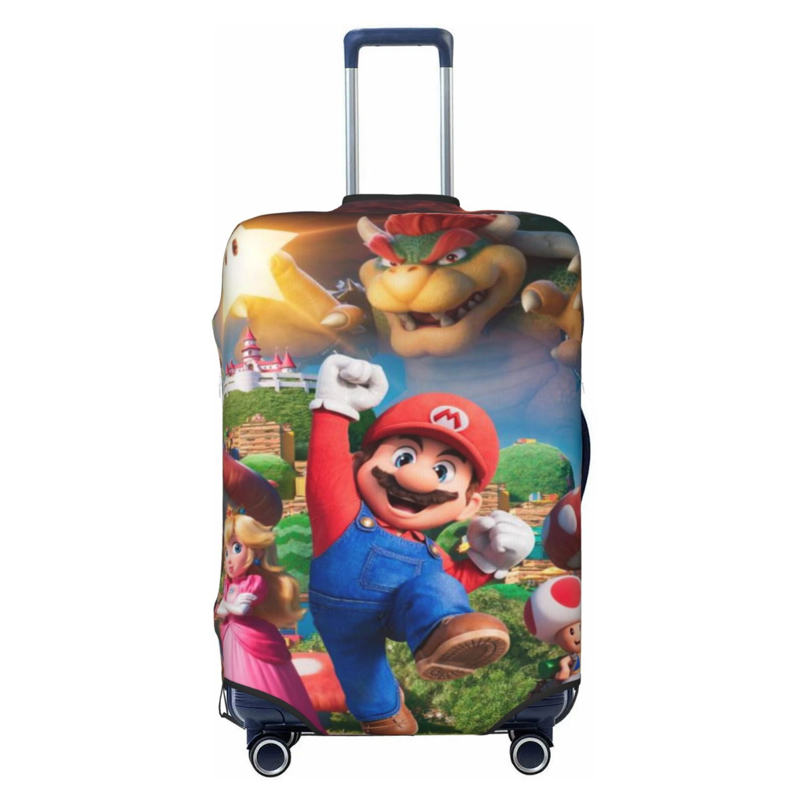 Super Mario Luggage Suitcase Covers Elastic Washable Cartoon Luggage ...
