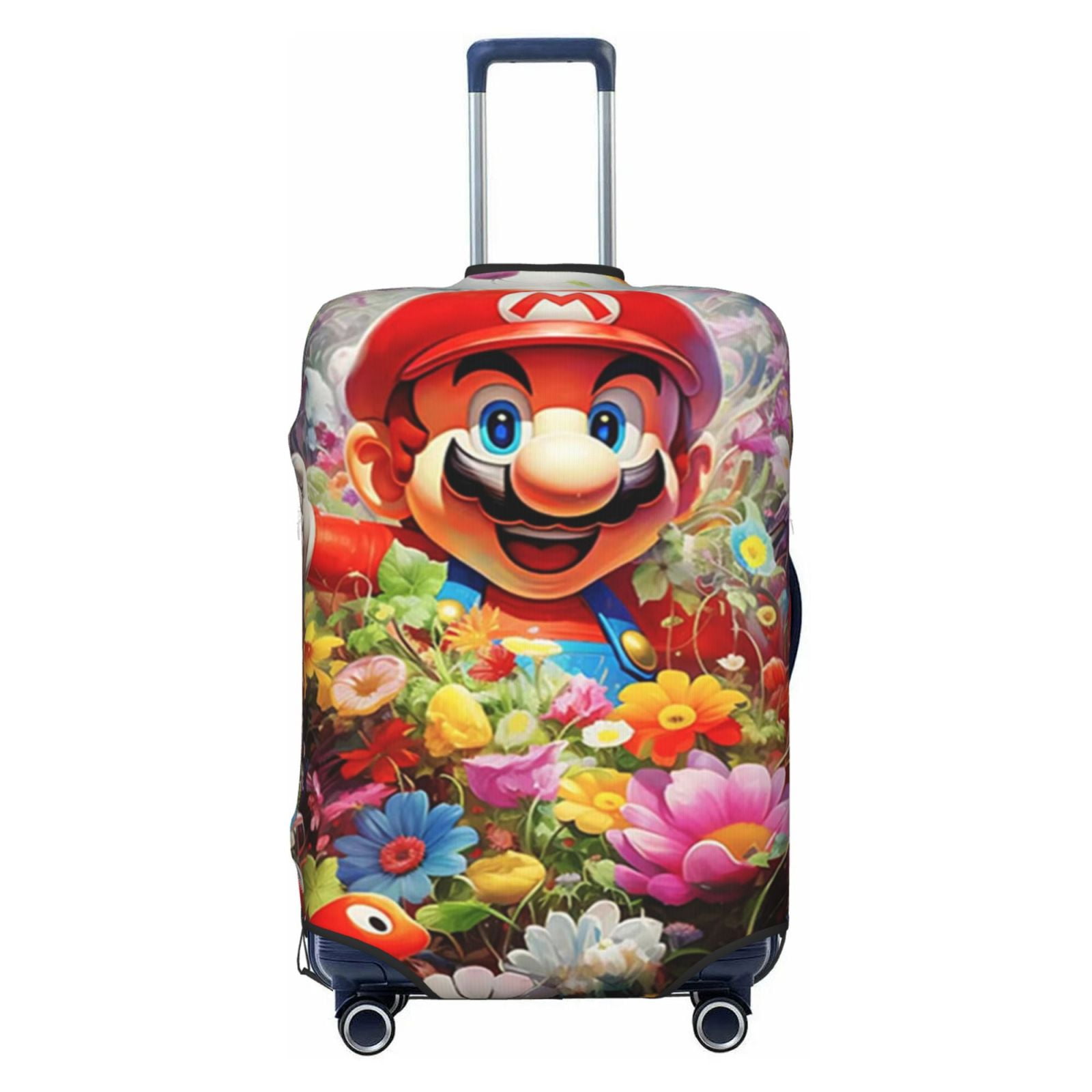 Super Mario Luggage Suitcase Covers Elastic Washable Cartoon Luggage ...