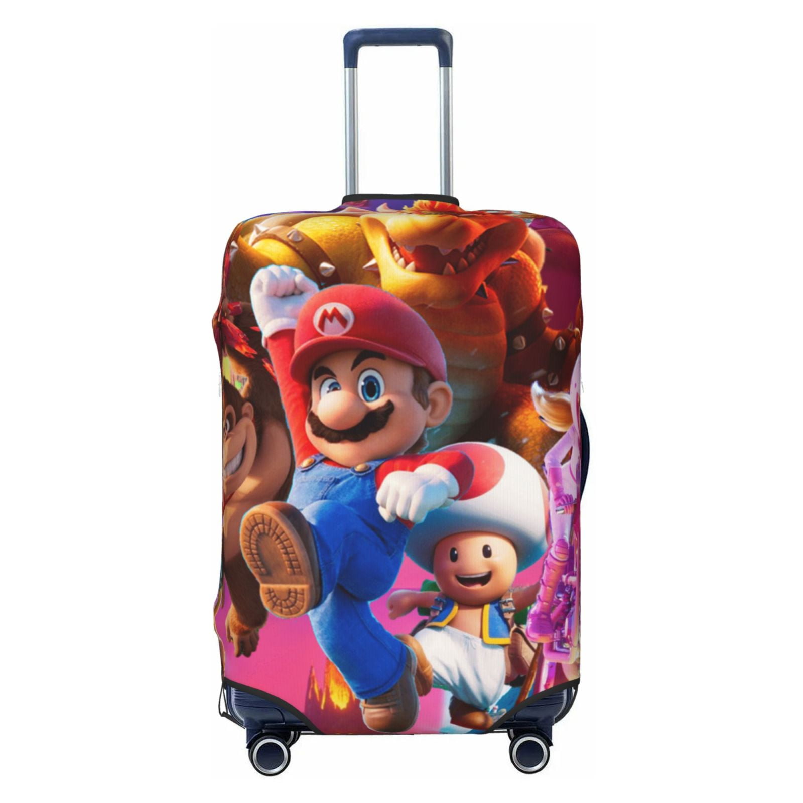 Super Mario Luggage Suitcase Covers Elastic Washable Cartoon Luggage ...