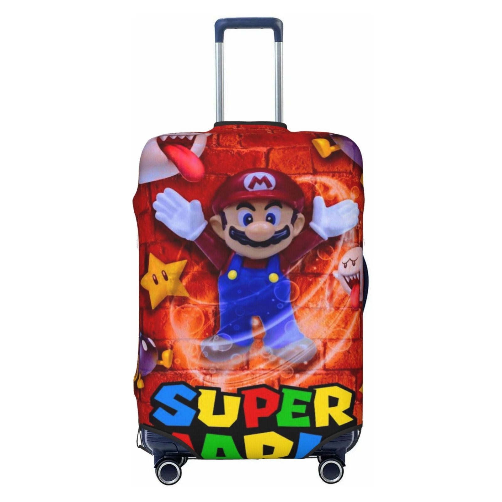 Super Mario Luggage Suitcase Covers Elastic Washable Cartoon Luggage ...