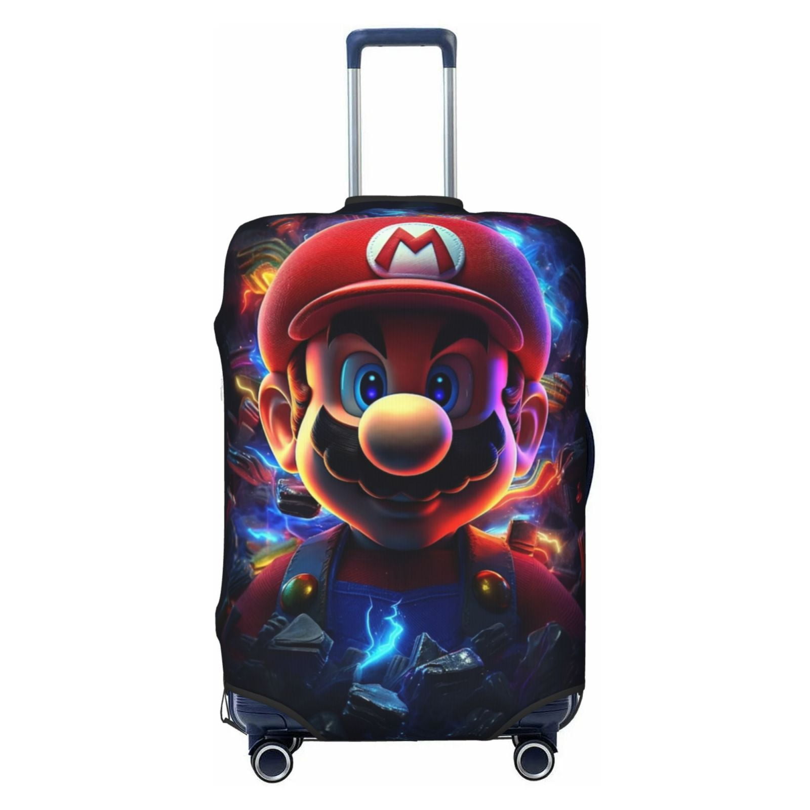 Super Mario Luggage Suitcase Covers Elastic Washable Cartoon Luggage ...