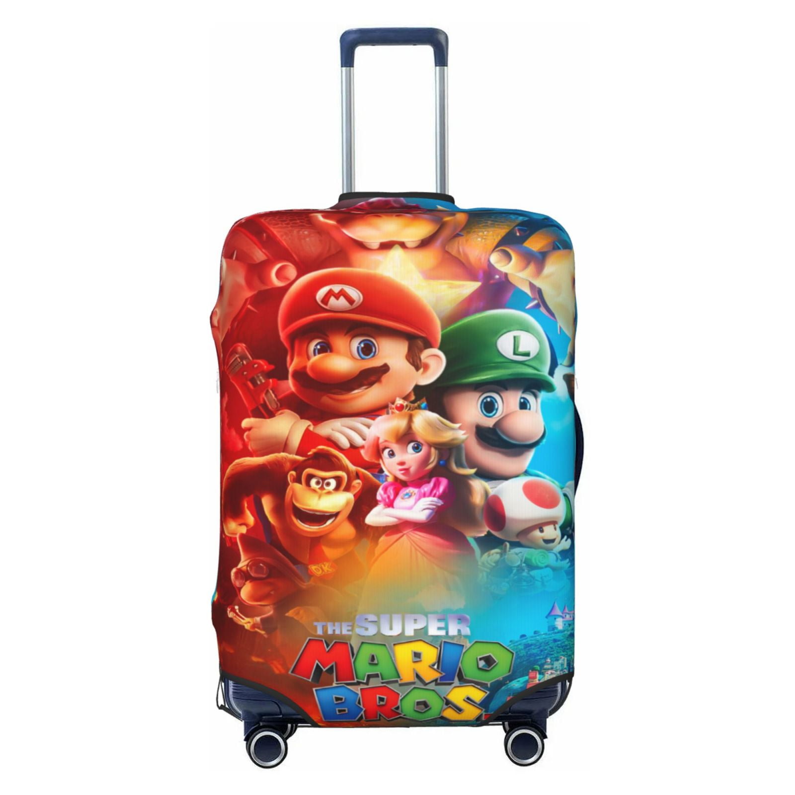 Super Mario Luggage Suitcase Covers Elastic Washable Cartoon Luggage ...