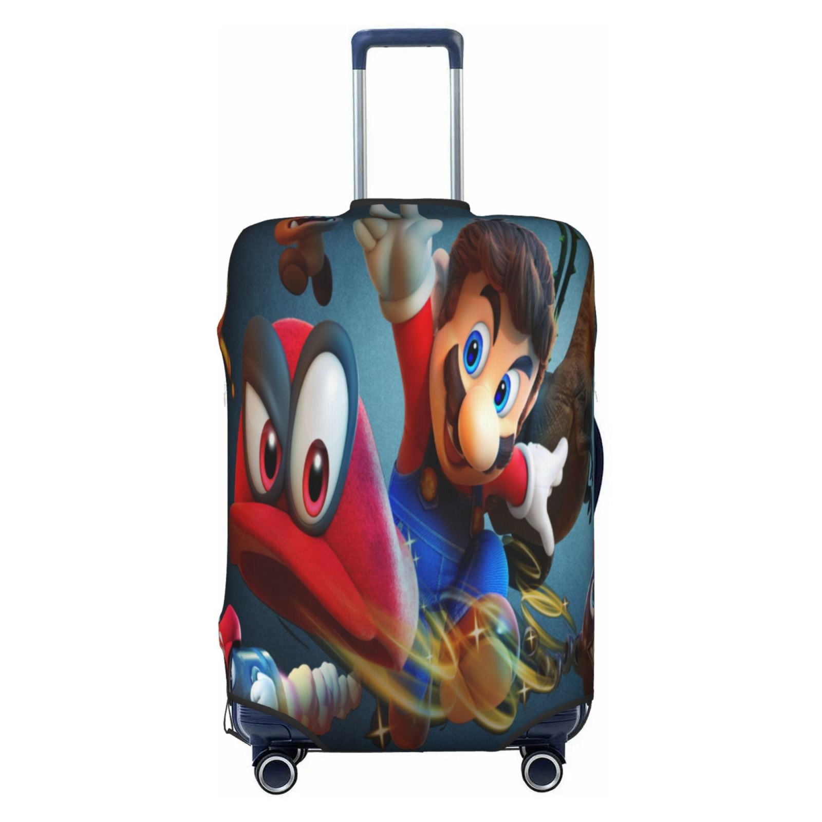 Super Mario Luggage Suitcase Covers Elastic Washable Cartoon Luggage ...