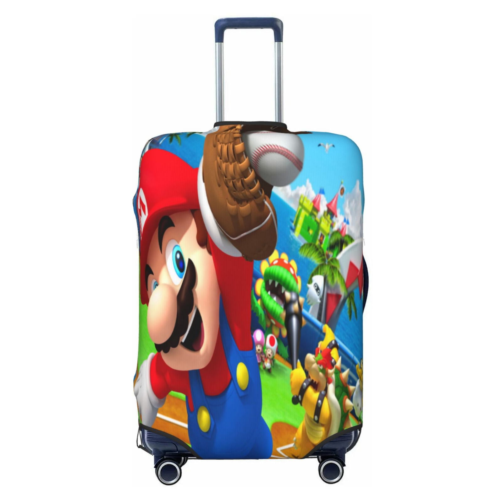 Super Mario Luggage Suitcase Covers Elastic Washable Cartoon Luggage ...