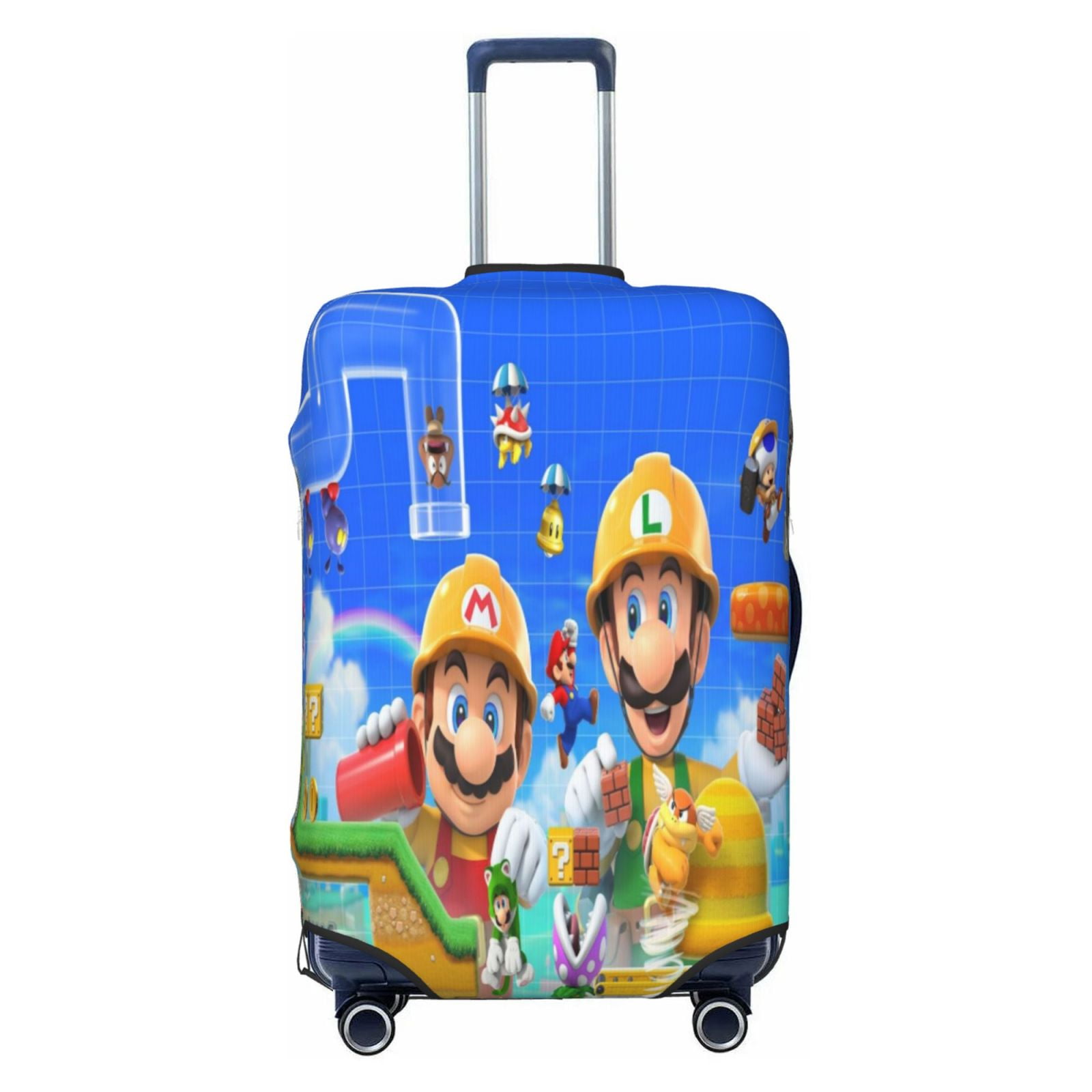 Super Mario Luggage Suitcase Covers Elastic Washable Cartoon Luggage ...