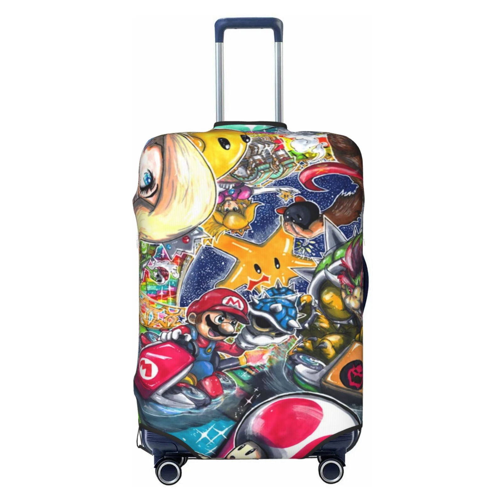 Super Mario Luggage Suitcase Covers Elastic Washable Cartoon Luggage ...
