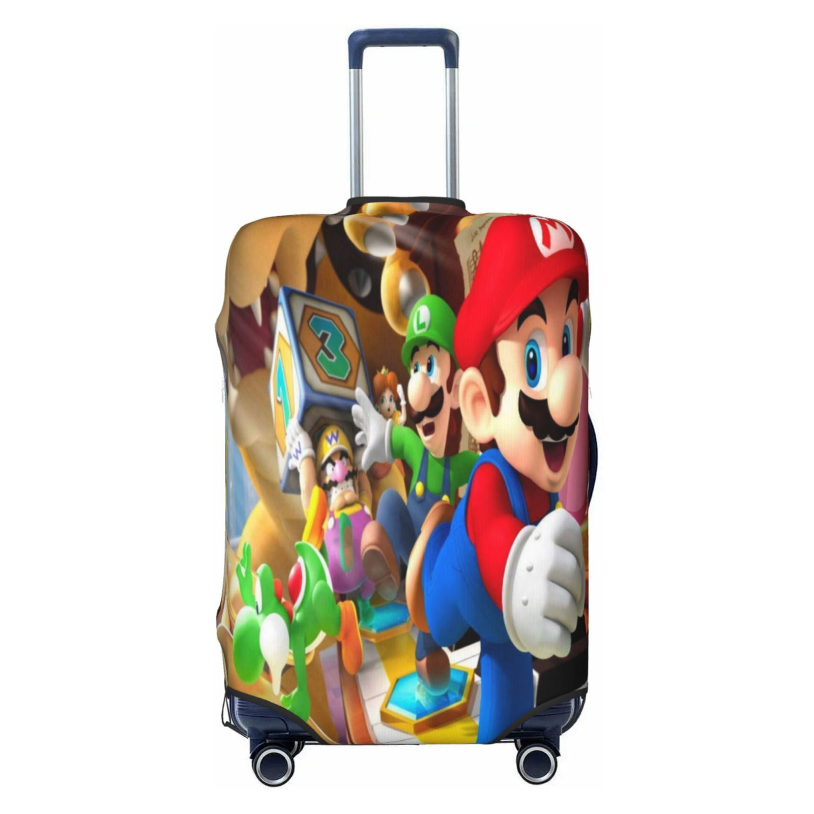 Super Mario Luggage Suitcase Covers Elastic Washable Cartoon Luggage ...