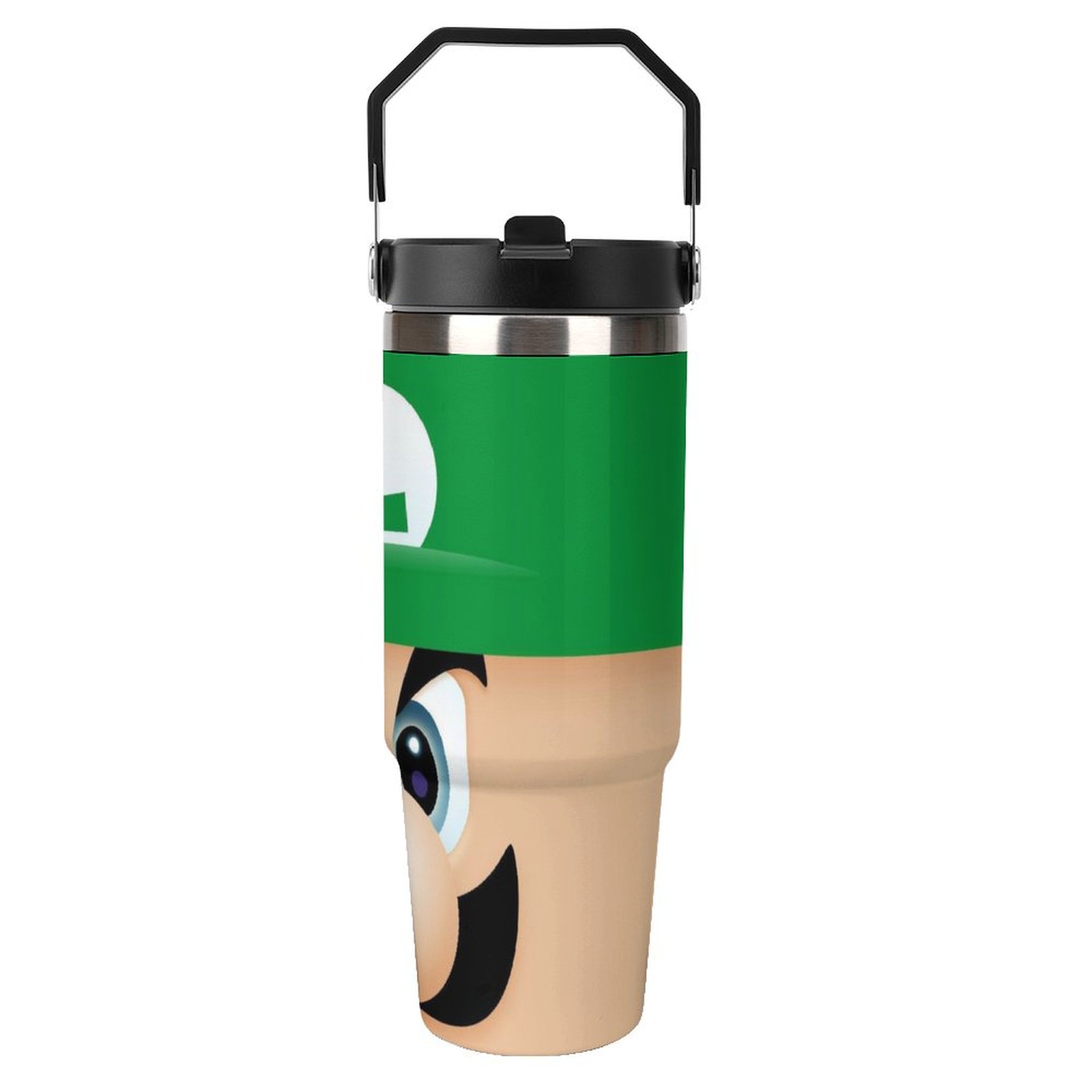 Super Mario Luigi 30 Oz Tumbler with Straw, Vacuum Insulated Stainless ...