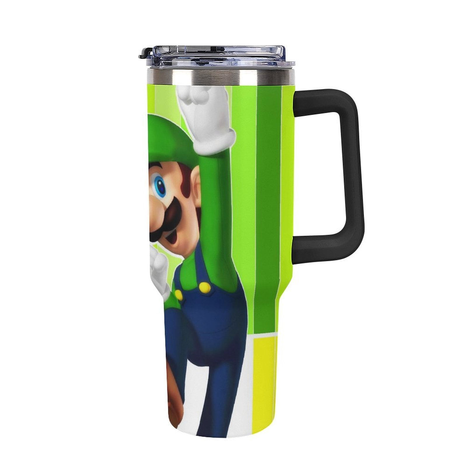Super Mario Luigi 40 Oz Tumbler with Handle And Straw, Vacuum Insulated ...