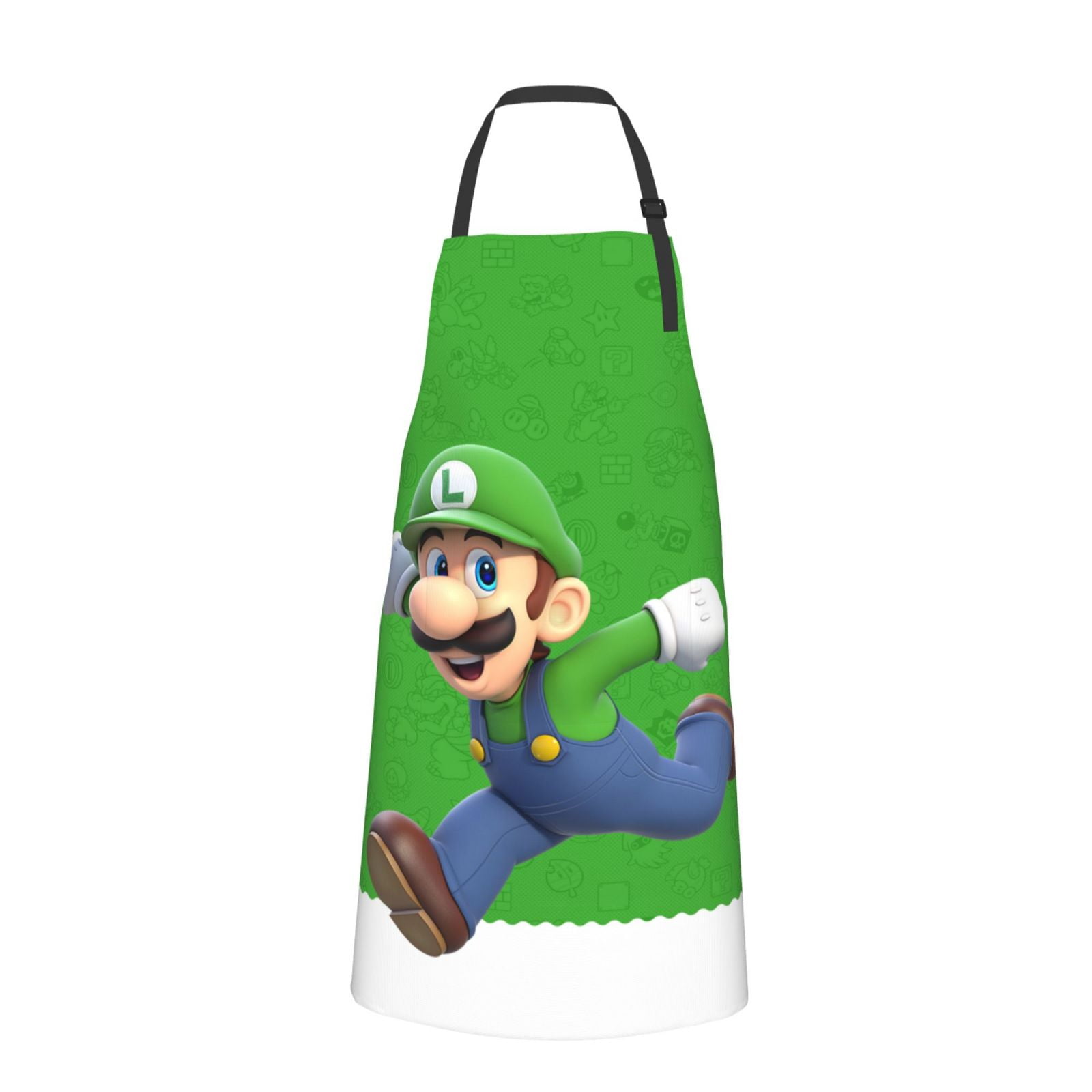 Super Mario Luigi Adjustable Bib Aprons, Waterdrop Resistant Apron with ...