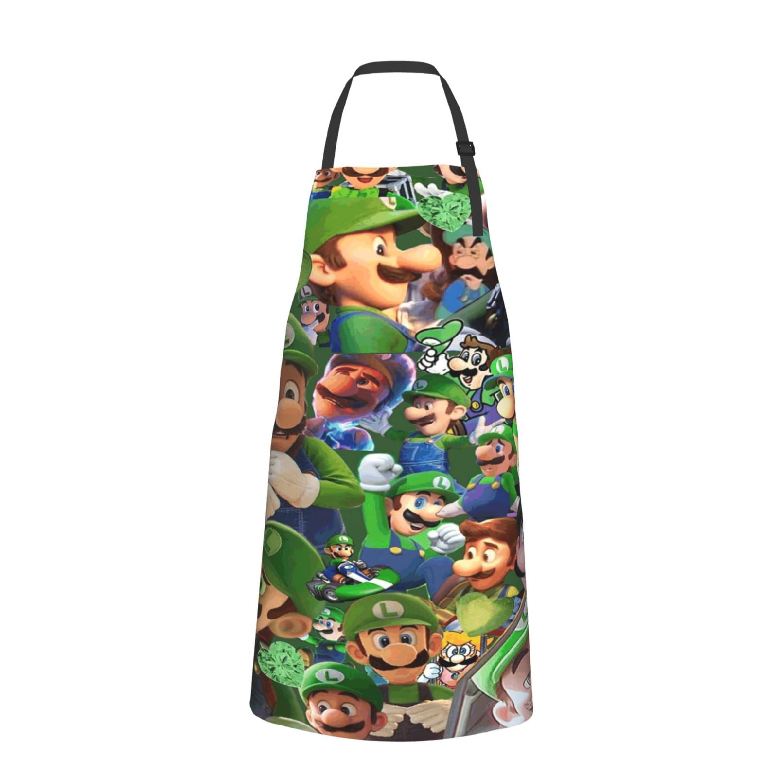 Super Mario Luigi Adjustable Bib Aprons, Waterdrop Resistant Apron with ...