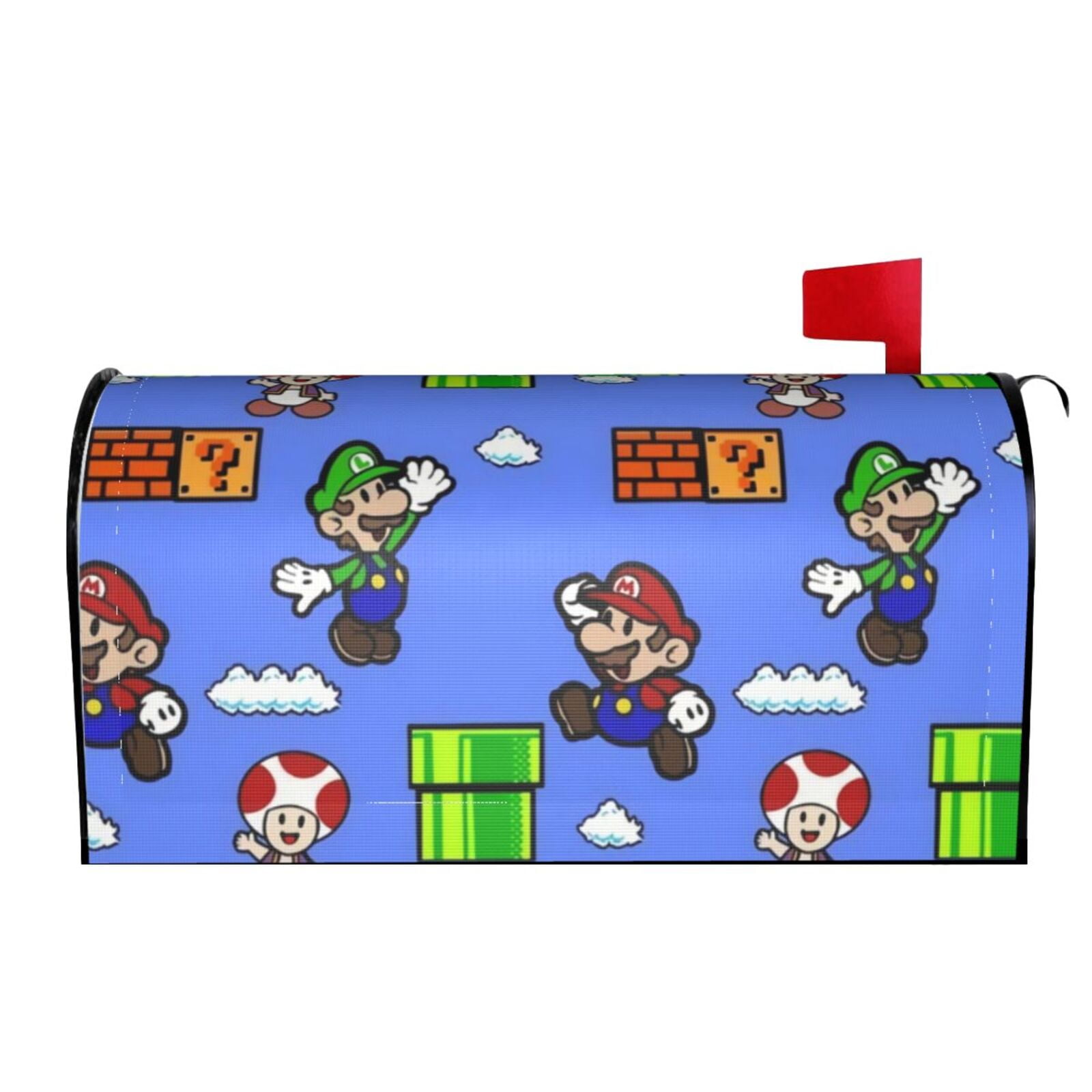 Super Mario Luigi Mario And Mushroom Cartoon Character Mailbox Cover ...