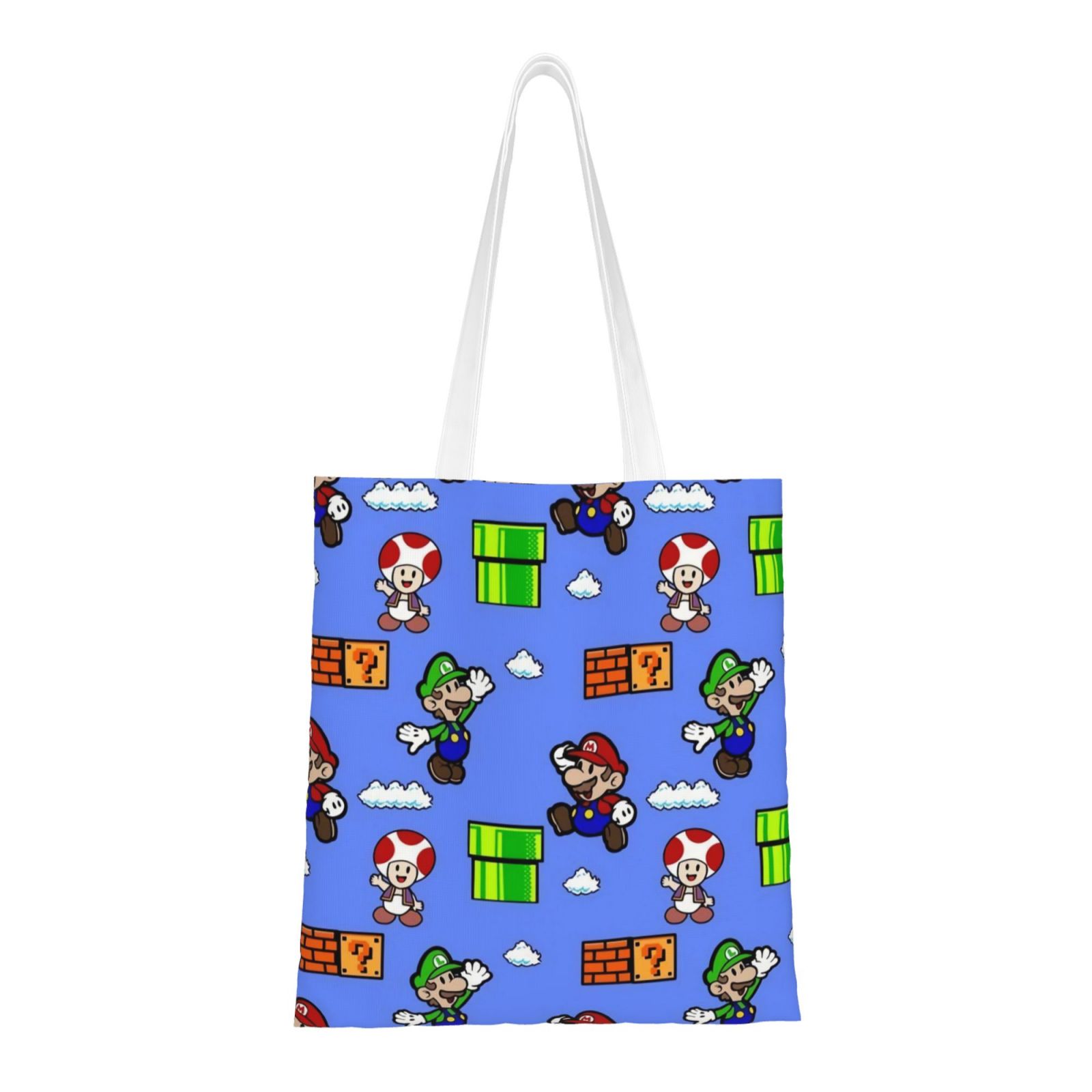 Super Mario Luigi Mario And Mushroom Tote Bag For Women Girls Girly ...