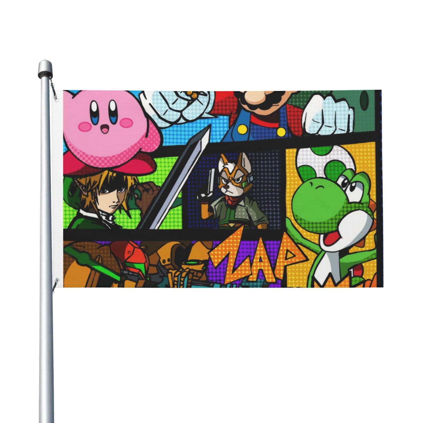 Super Mario Luigi Mario And Yoshi Group3 3x5ft Face Flag Fade Proof ...
