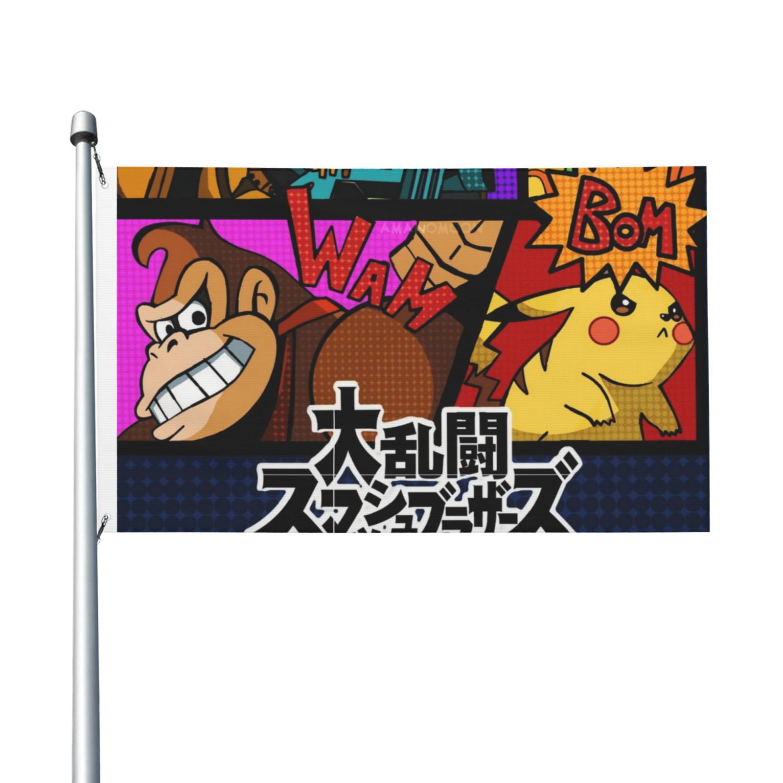 Super Mario Luigi Mario And Yoshi Group3 3x5ft Face Flag Fade Proof ...